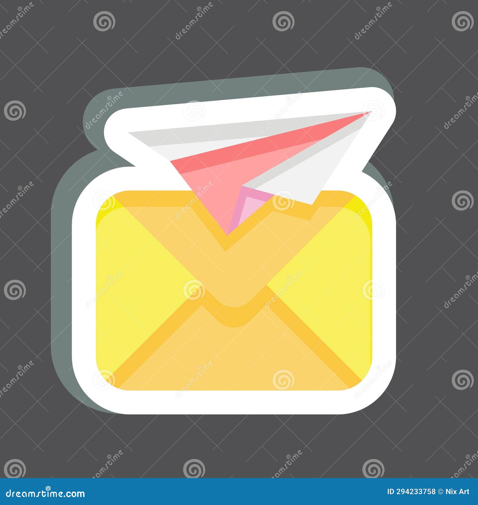 Sticker Mailing. Related To Communication Symbol. Simple Design ...