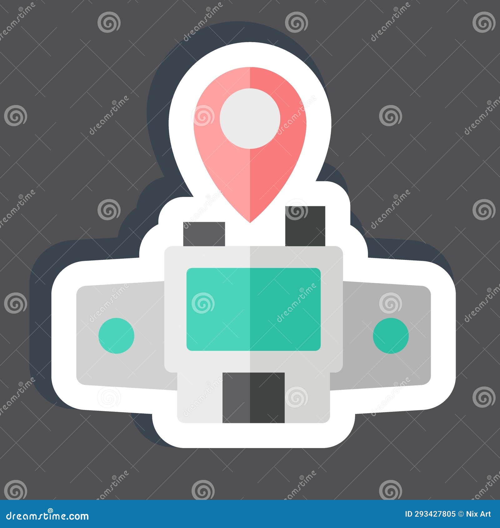 Sticker Map Sensor. Related To Car Maintenance Symbol. Simple Design ...