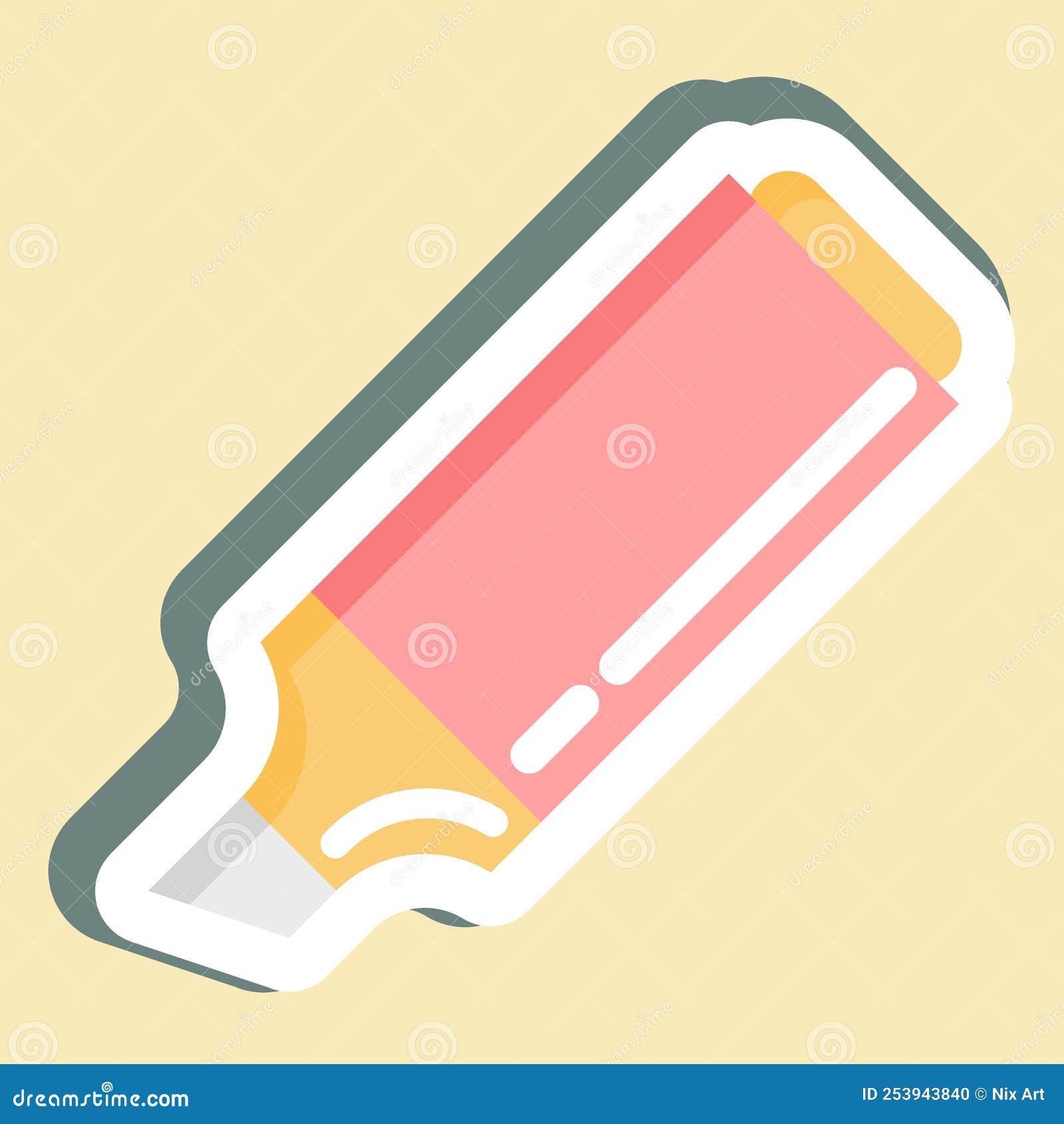 Sticker Marker. Suitable for Paint Art Tools Symbol. Simple Design ...