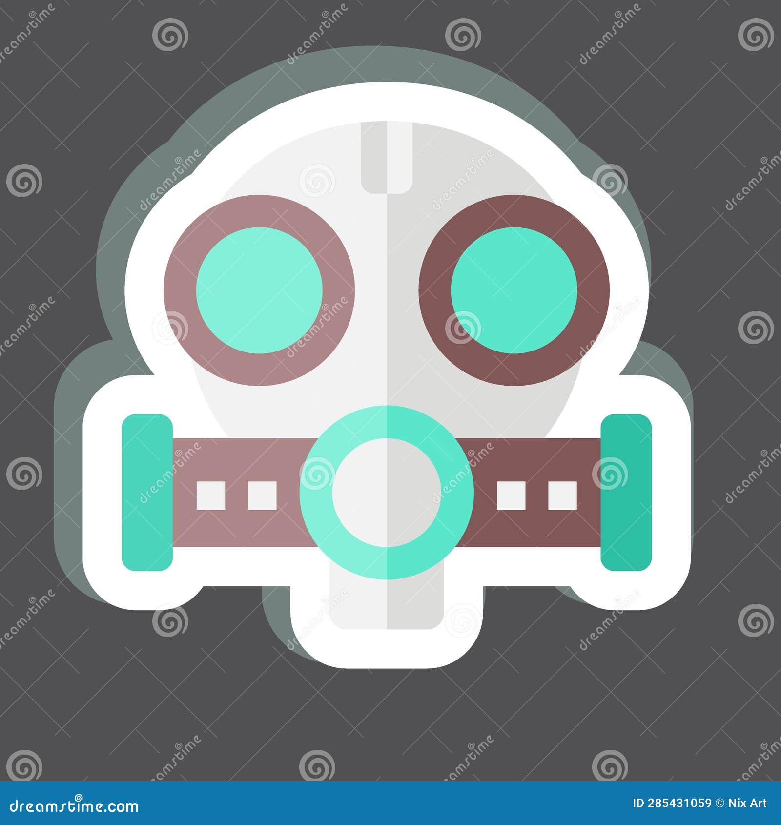 Sticker Mask. Related To Nuclear Symbol. Simple Design Editable Stock ...