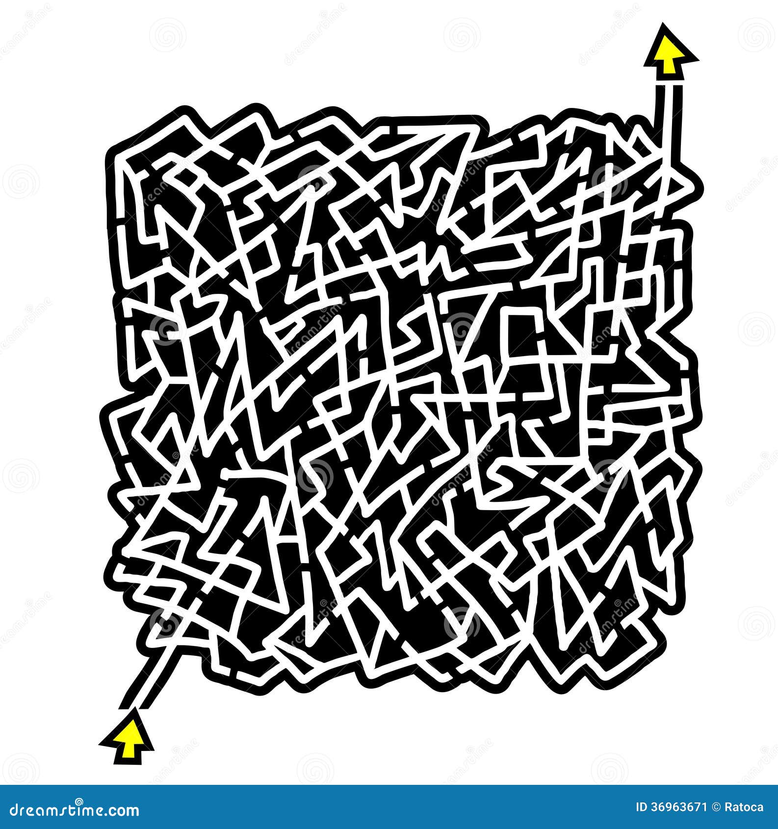 Sticker maze stock vector. Illustration of confusion - 36963671