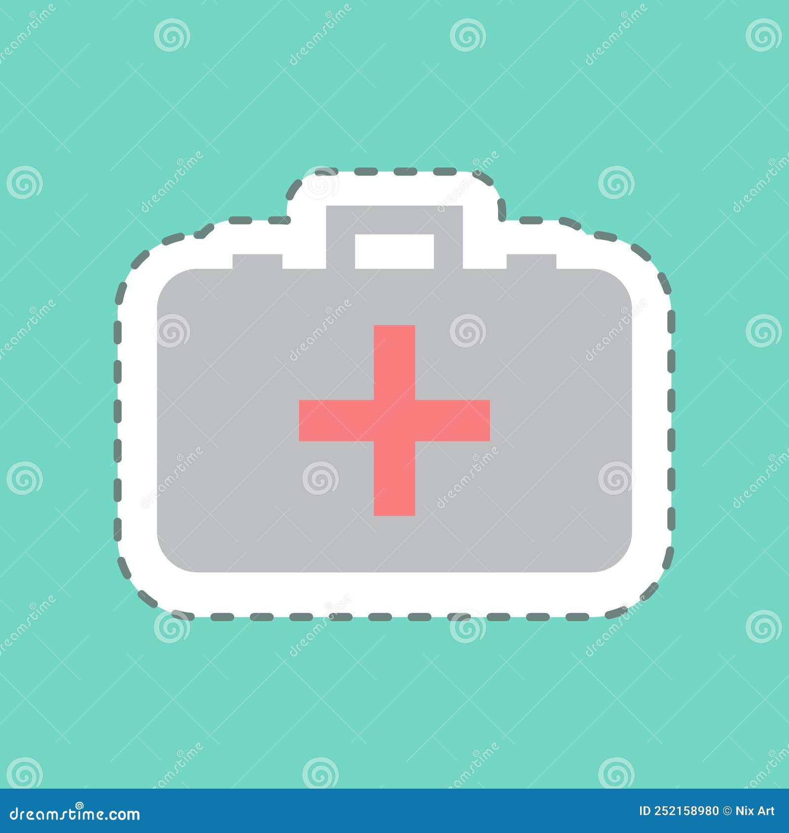 Sticker Medicine Box - Line Cut - Simple Illustration,Editable Stroke ...