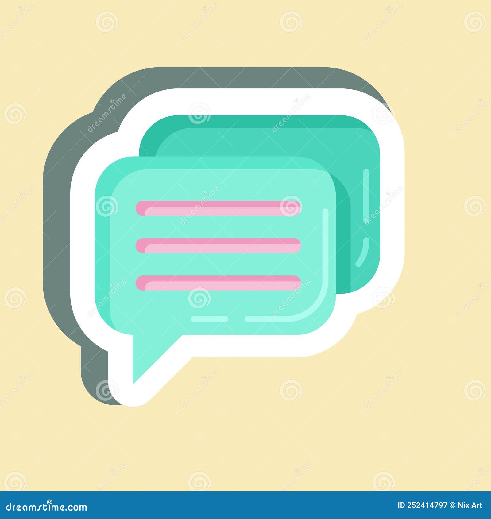 Sticker Messages. Suitable for Branding Symbol. Simple Design Editable ...