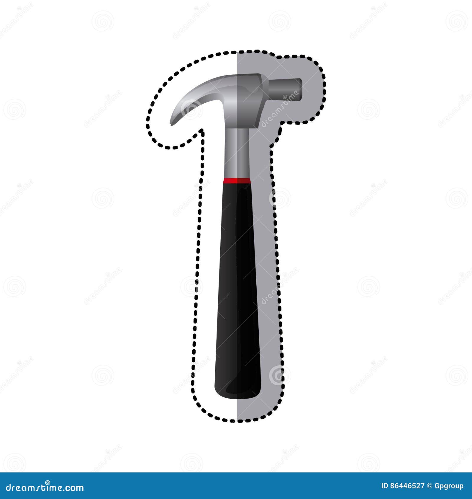 Sticker Metallic Hammer Icon Tool Stock Illustrations – 9 Sticker ...