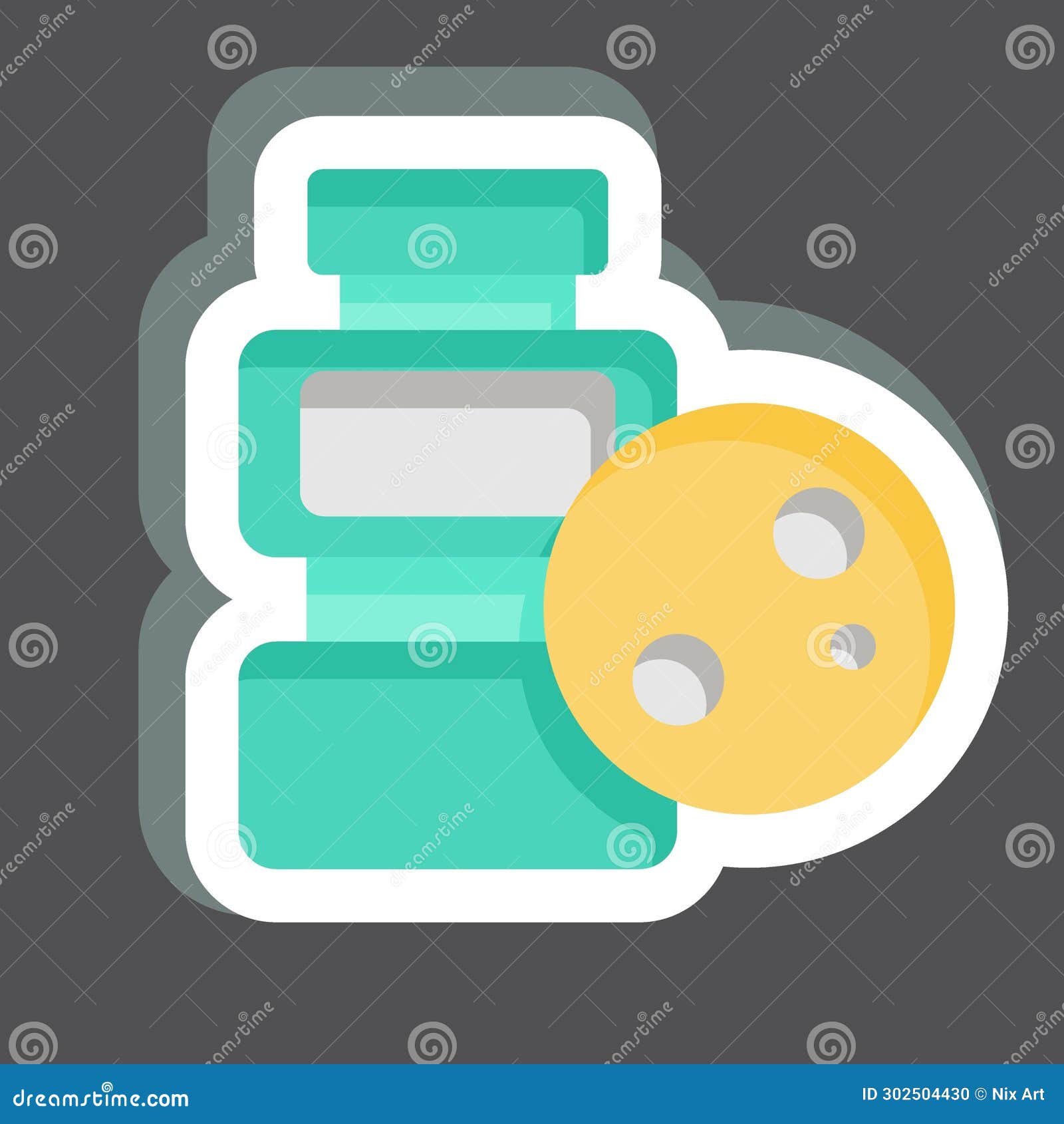 Sticker Microplastic. Related To Plastic Pollution Symbol. Simple ...