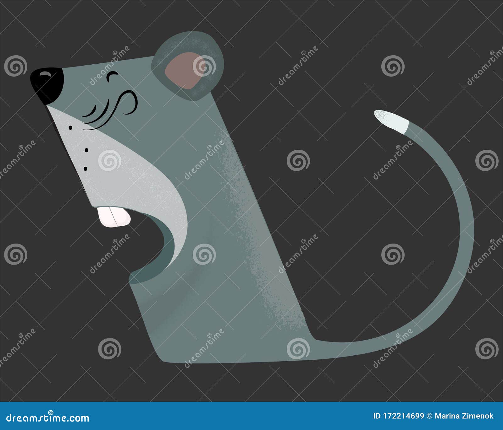 Sticker mouse afraid stock vector. Illustration of nature - 172214699