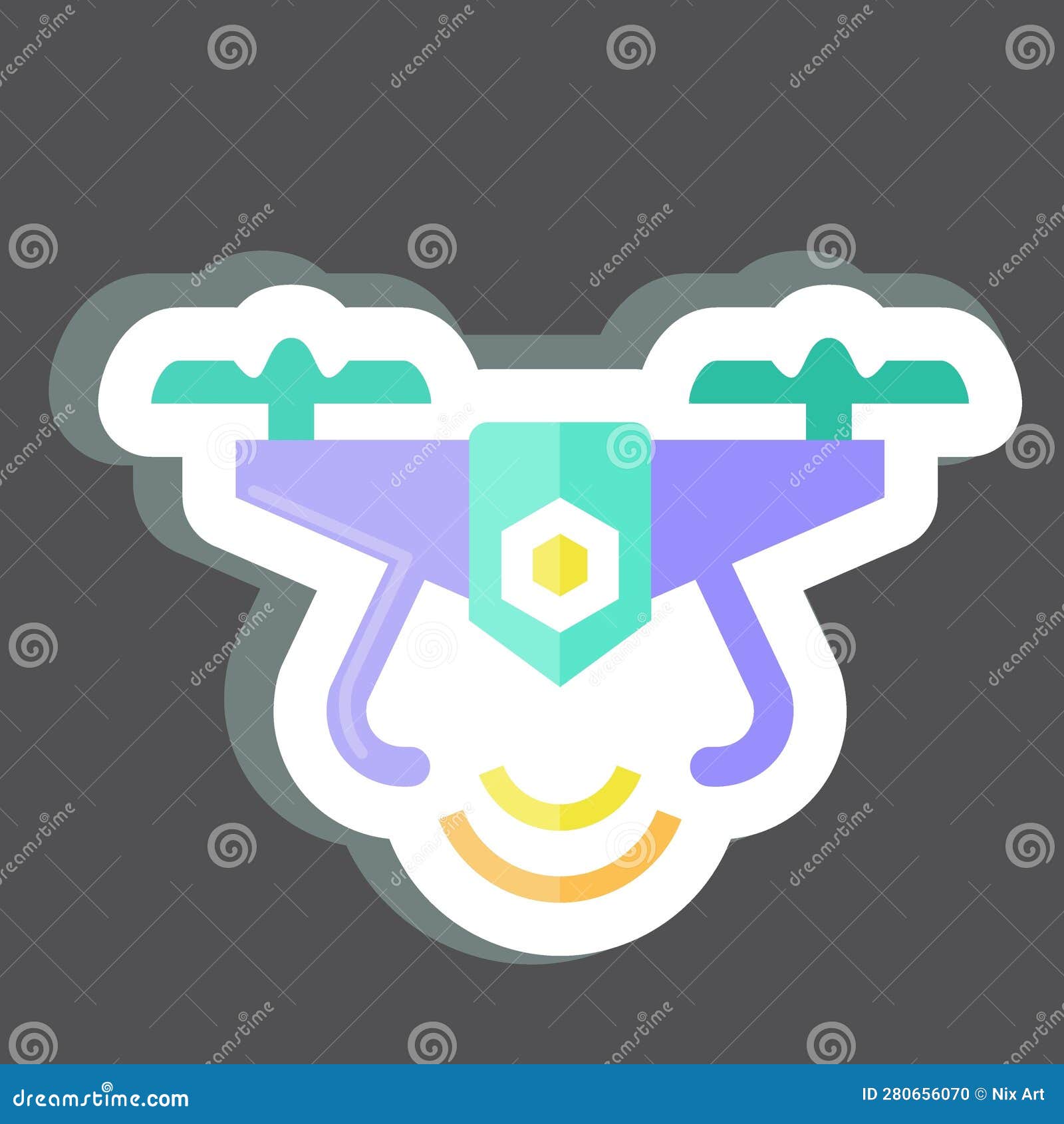 Sticker Navigation. Related To Drone Symbol. Simple Design Editable ...