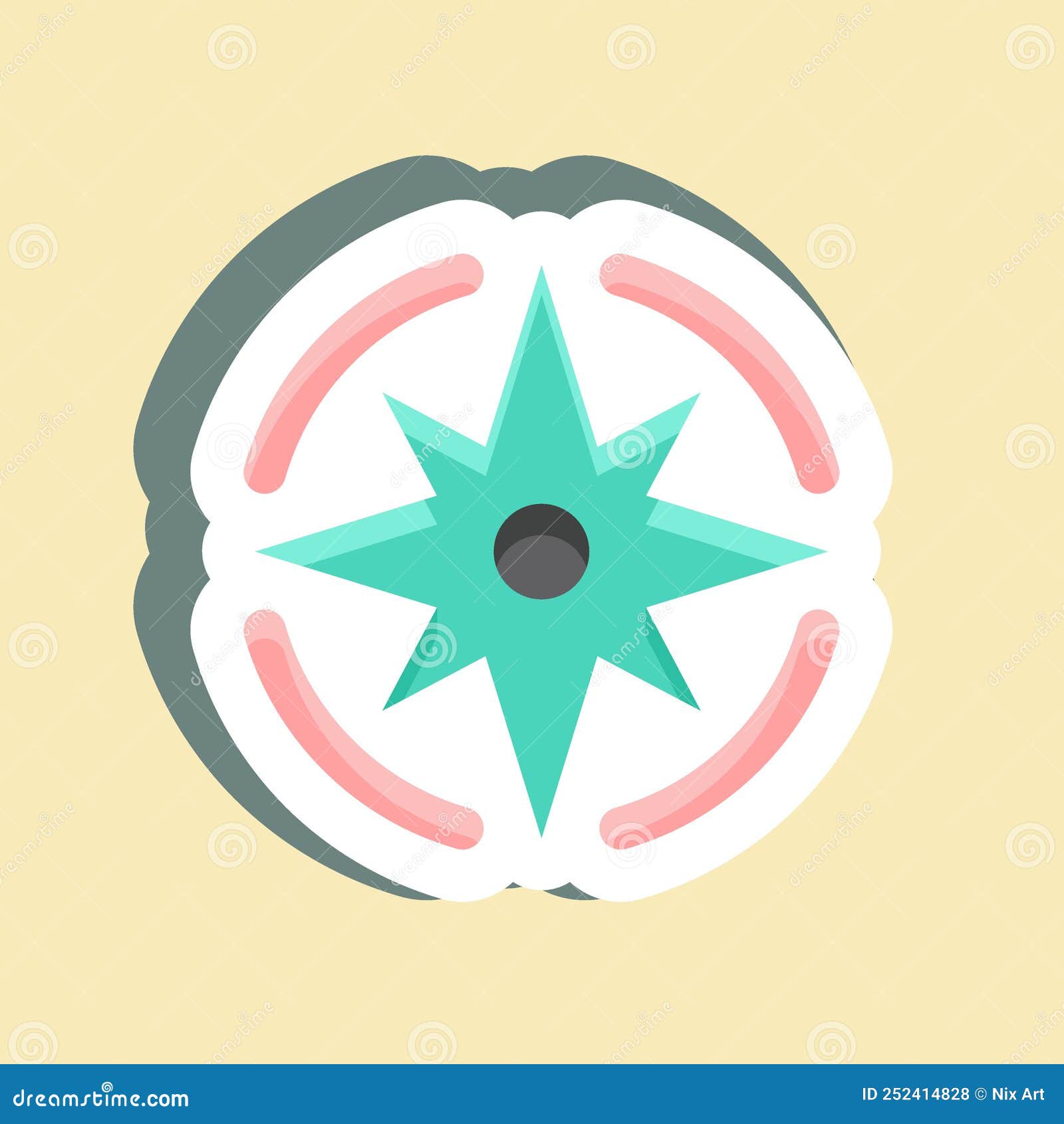 Sticker Navigation. Suitable for Startup Symbol. Simple Design Editable ...