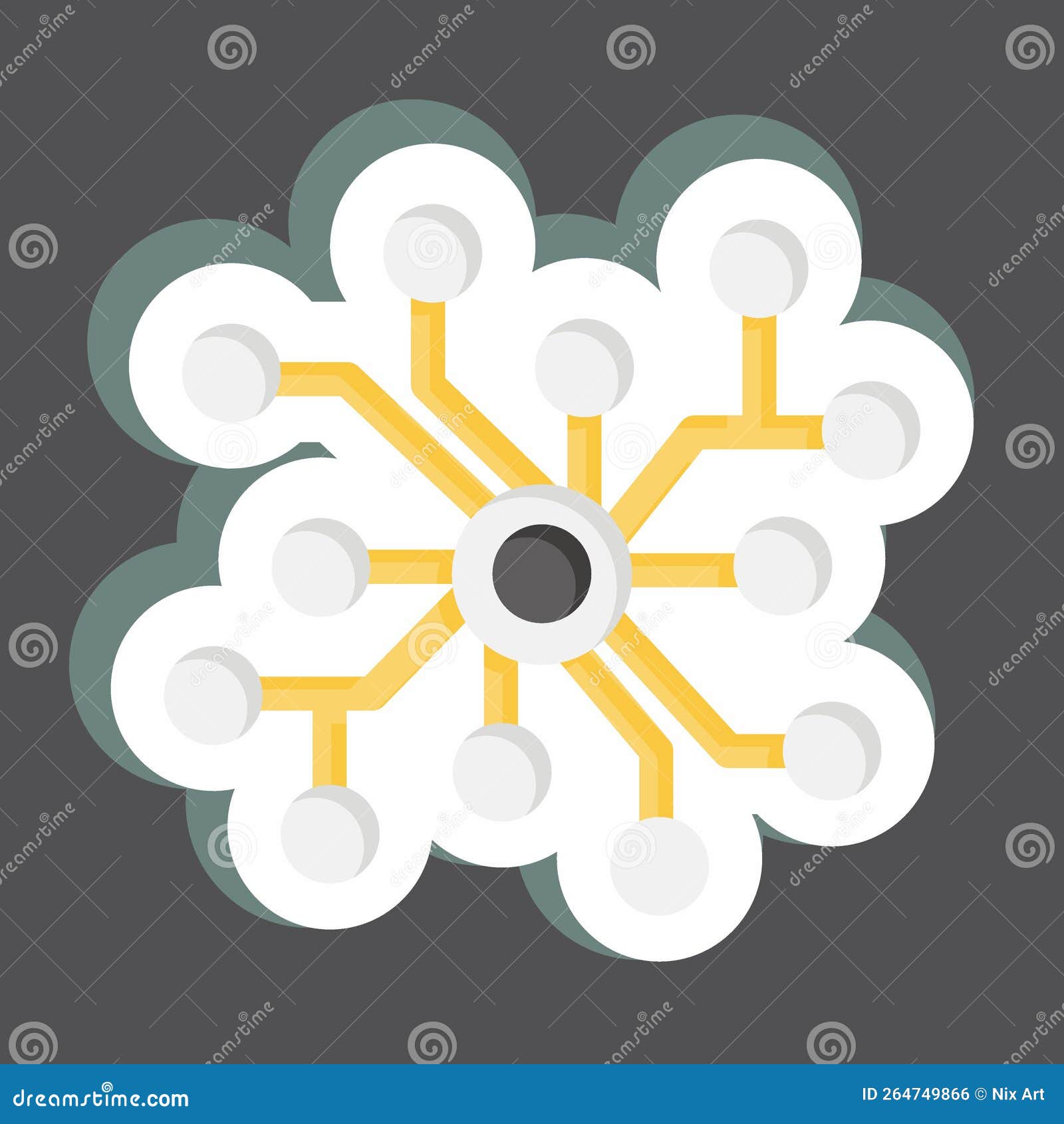 Sticker Neural Network. Related To Machine Learning Symbol. Simple ...