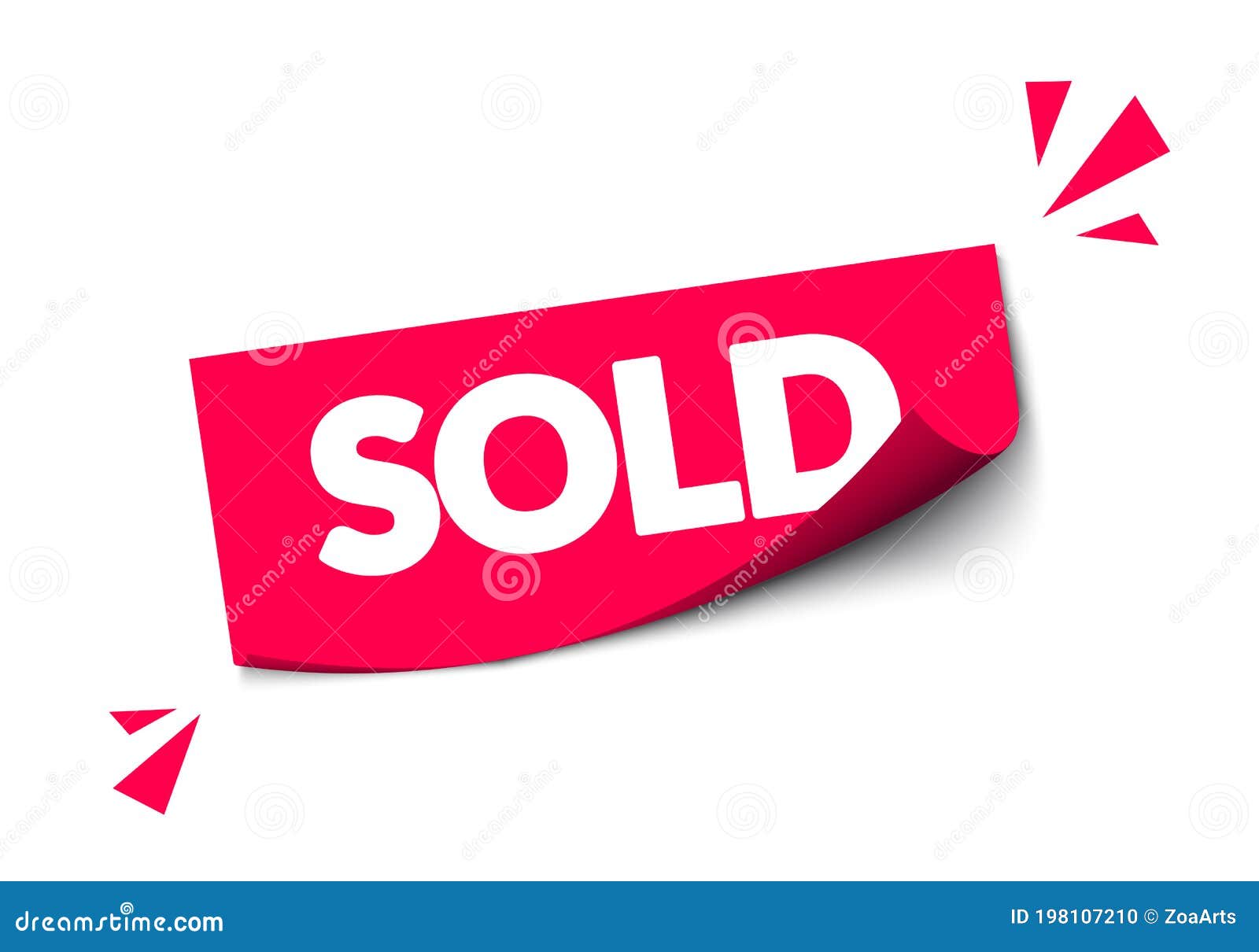 Sold Sticker Vector Illustration | CartoonDealer.com #120298256