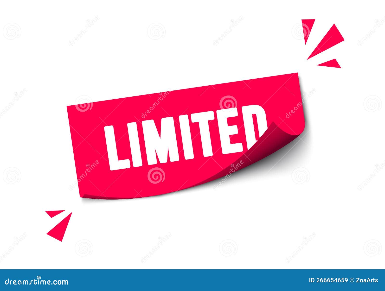 Red Sticker with Text Limited Stock Vector - Illustration of pieces ...