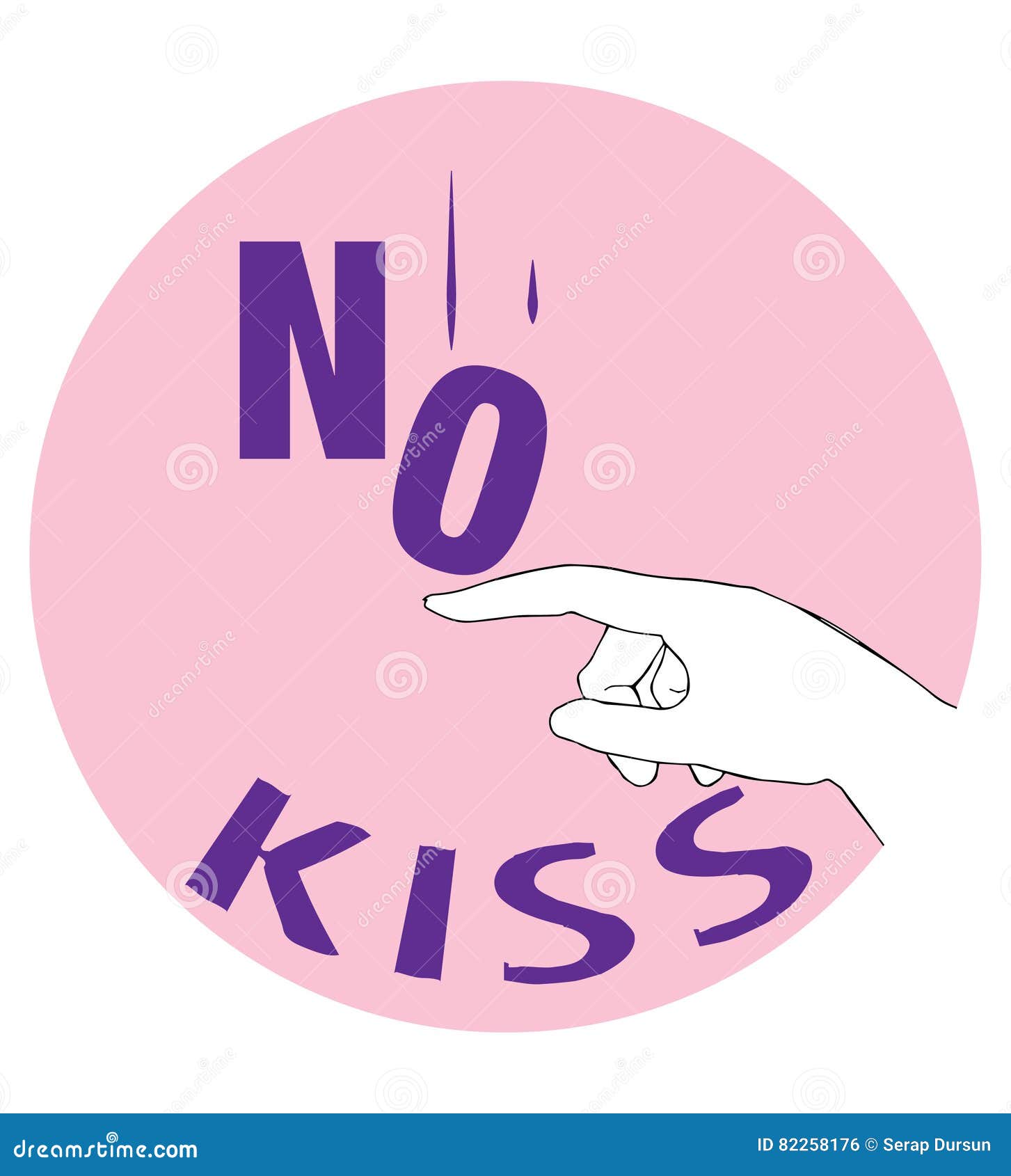 Sticker for No Kiss stock vector. Illustration of danger - 82258176