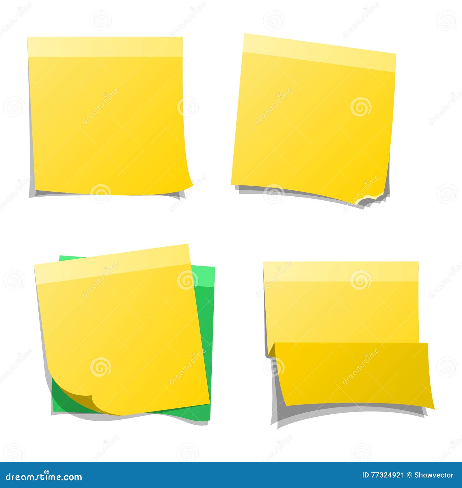 Sticker Note Paper Vector Illustration. Stock Vector - Illustration of ...