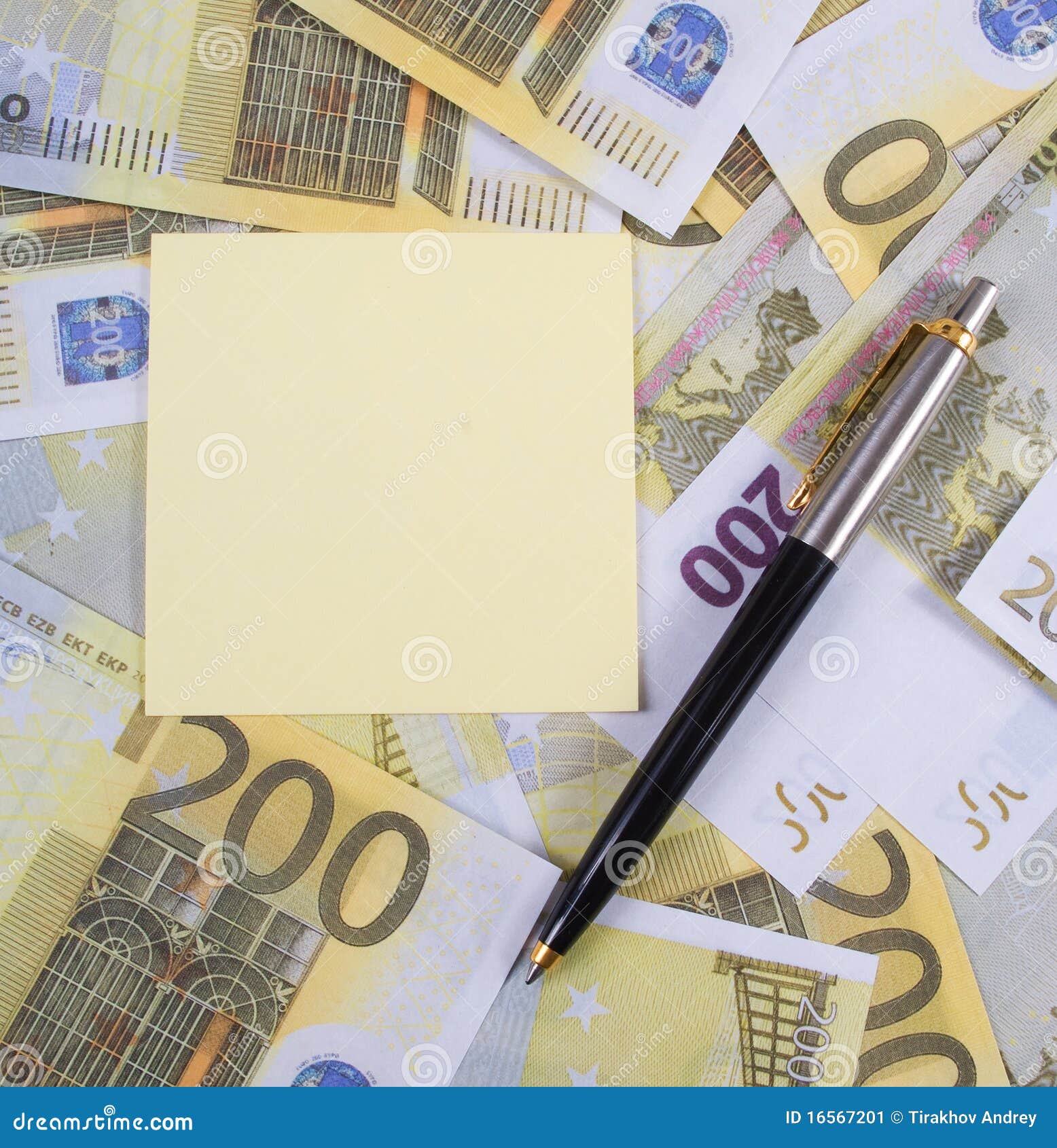 Sticker for Notes on Banknotes Stock Image - Image of empty, group ...