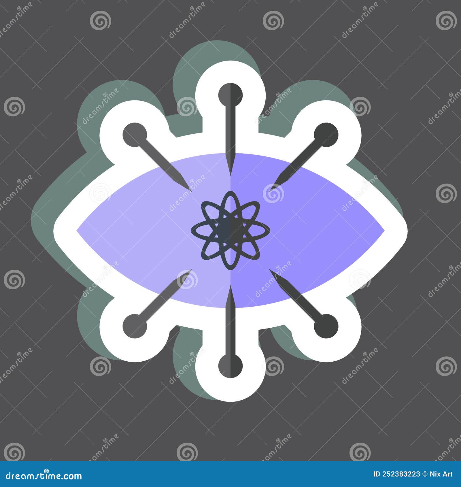 Sticker Observation. Suitable for Data Analytics Symbol. Simple Design ...