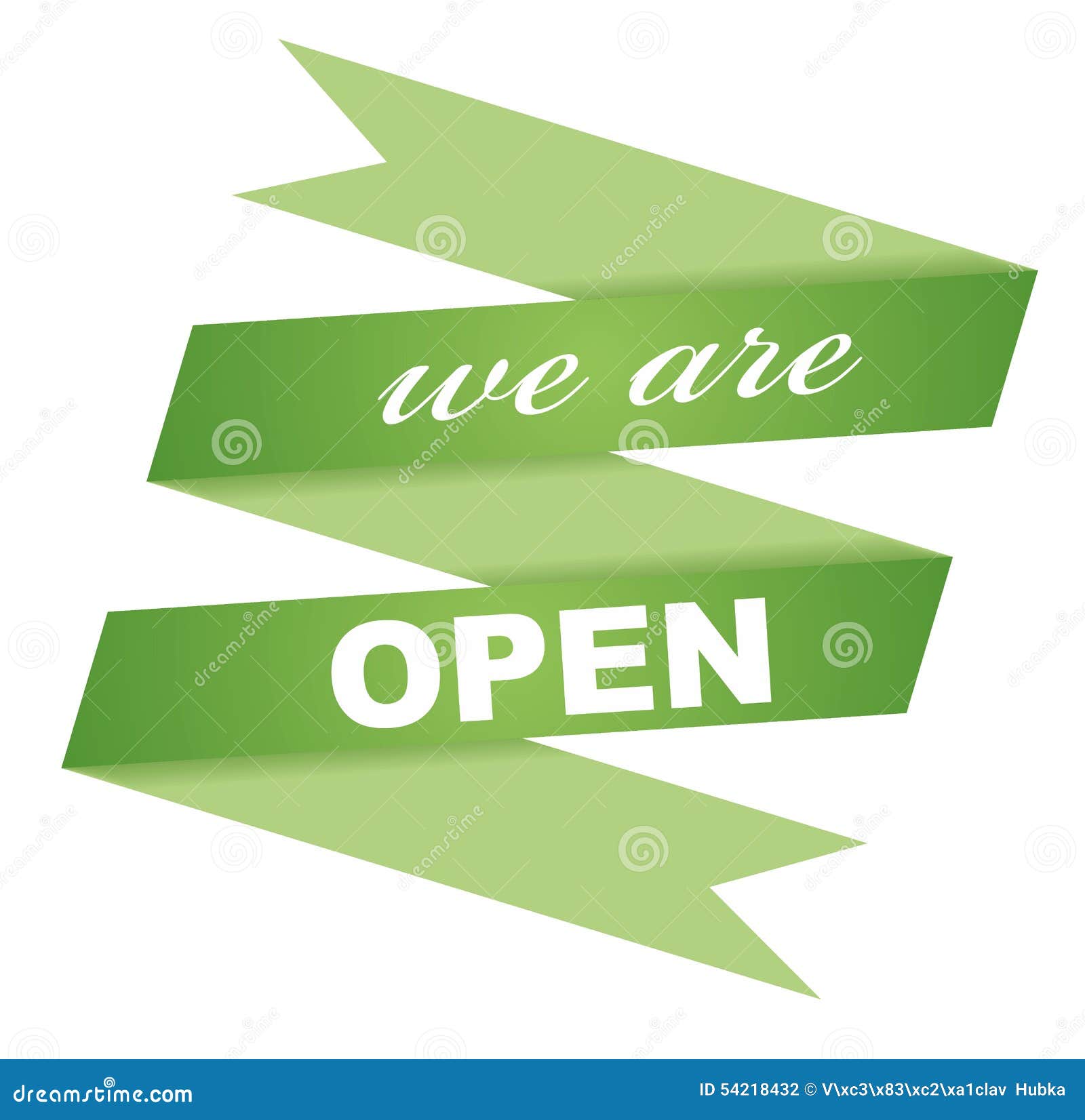 Sticker we are open stock vector. Illustration of icons - 54218432