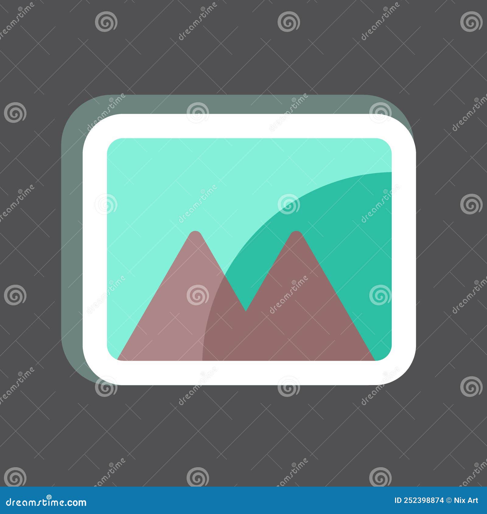 Sticker Panorama. Suitable for Photo Editing Symbol. Simple Design ...