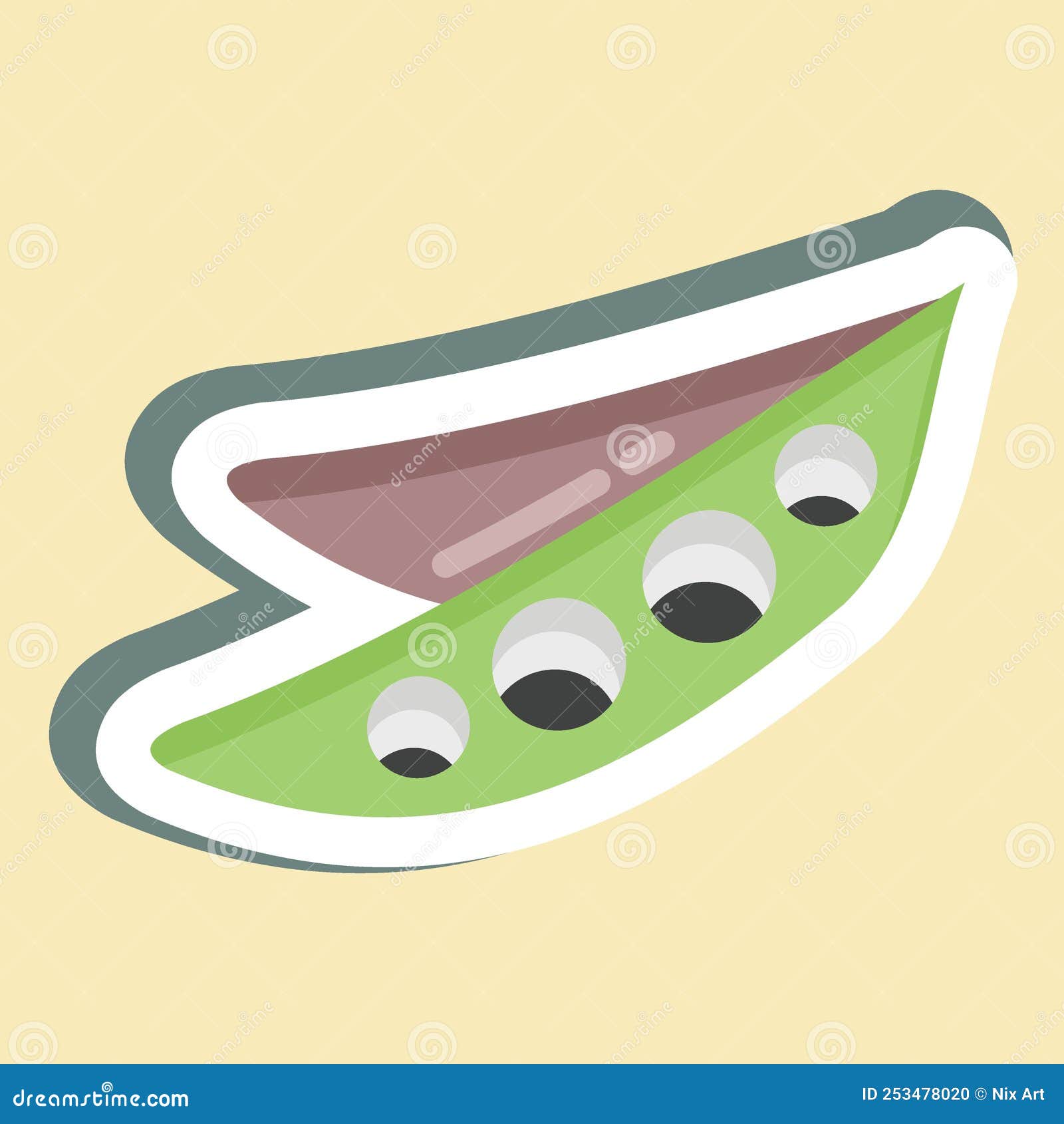 Sticker Peas. Suitable for Nuts Symbol. Simple Design Editable. Design ...