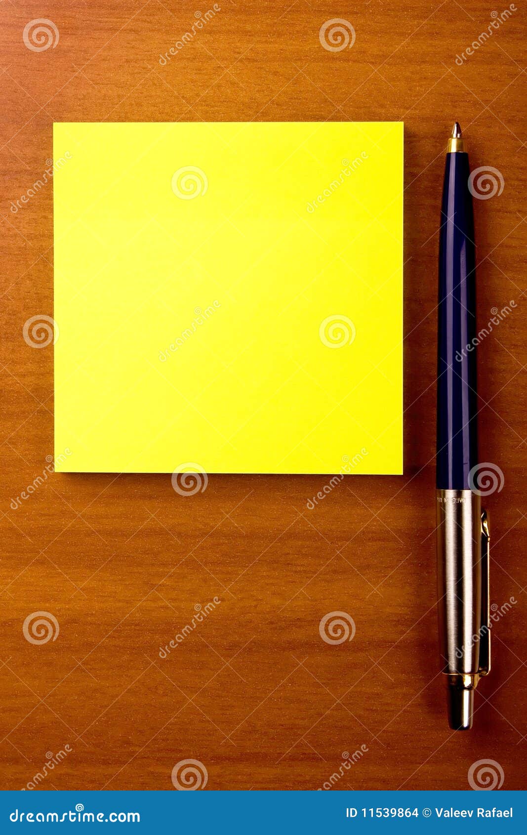 Sticker with pen stock photo. Image of place, table, blank - 11539864