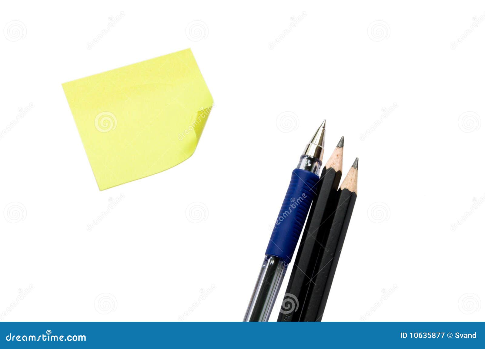 Sticker, pen and pencils stock image. Image of empty - 10635877