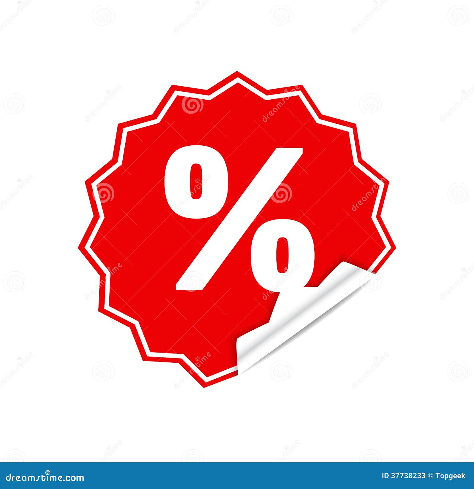 Sticker percent stock vector. Illustration of sign, icon - 37738233