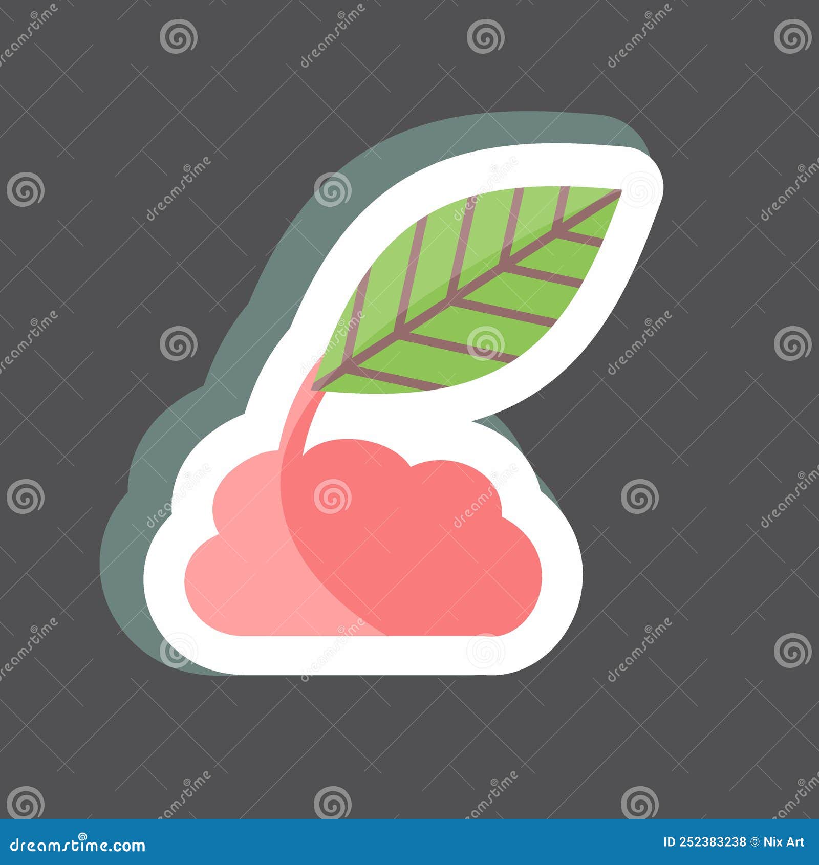 Sticker Plantation. Suitable for Spring Symbol. Simple Design Editable ...