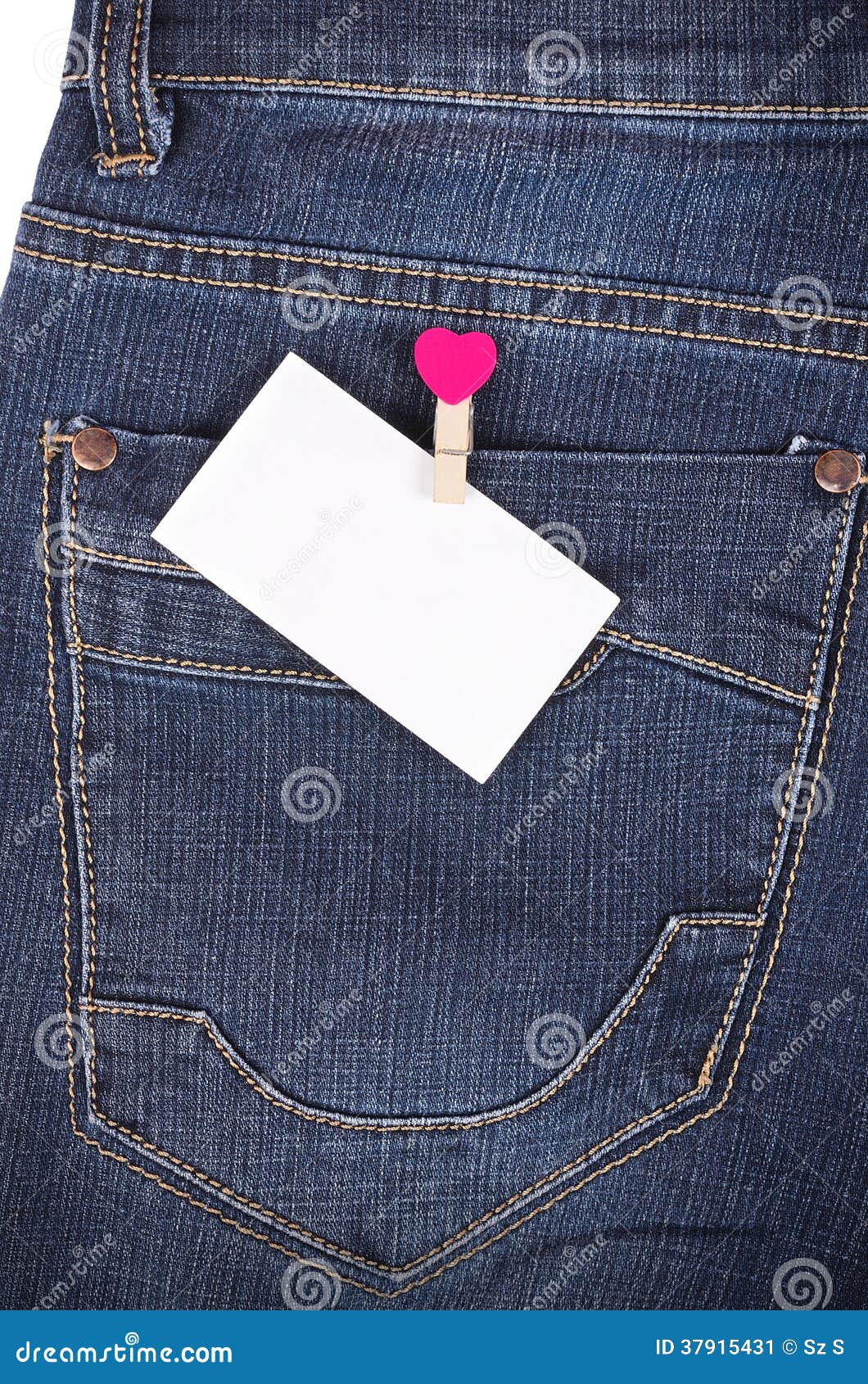 Sticker in pocket jeans stock image. Image of label, apparel - 37915431
