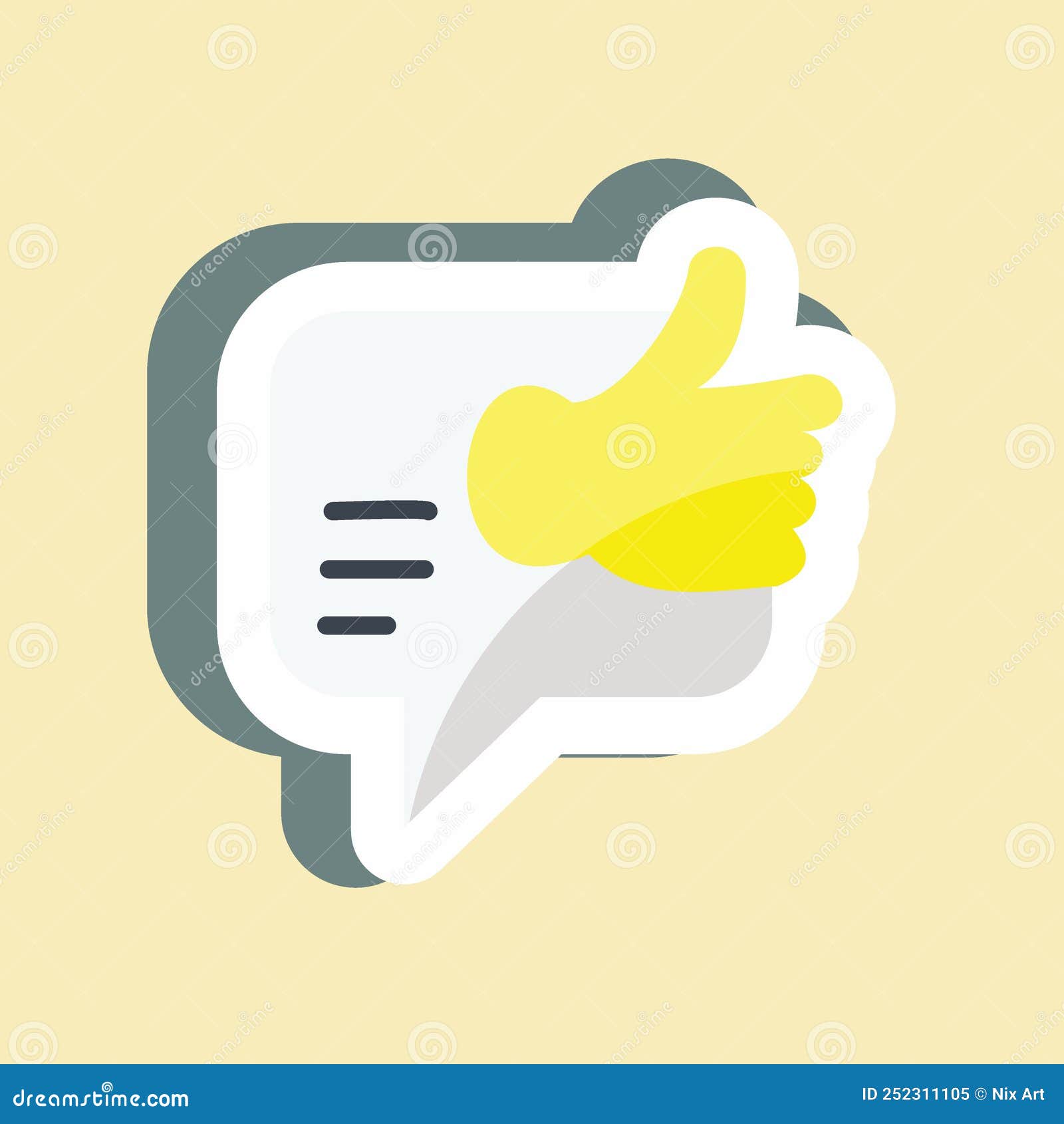 Sticker Possitive Feedback. Suitable For Feedback Symbol. Simple Design ...