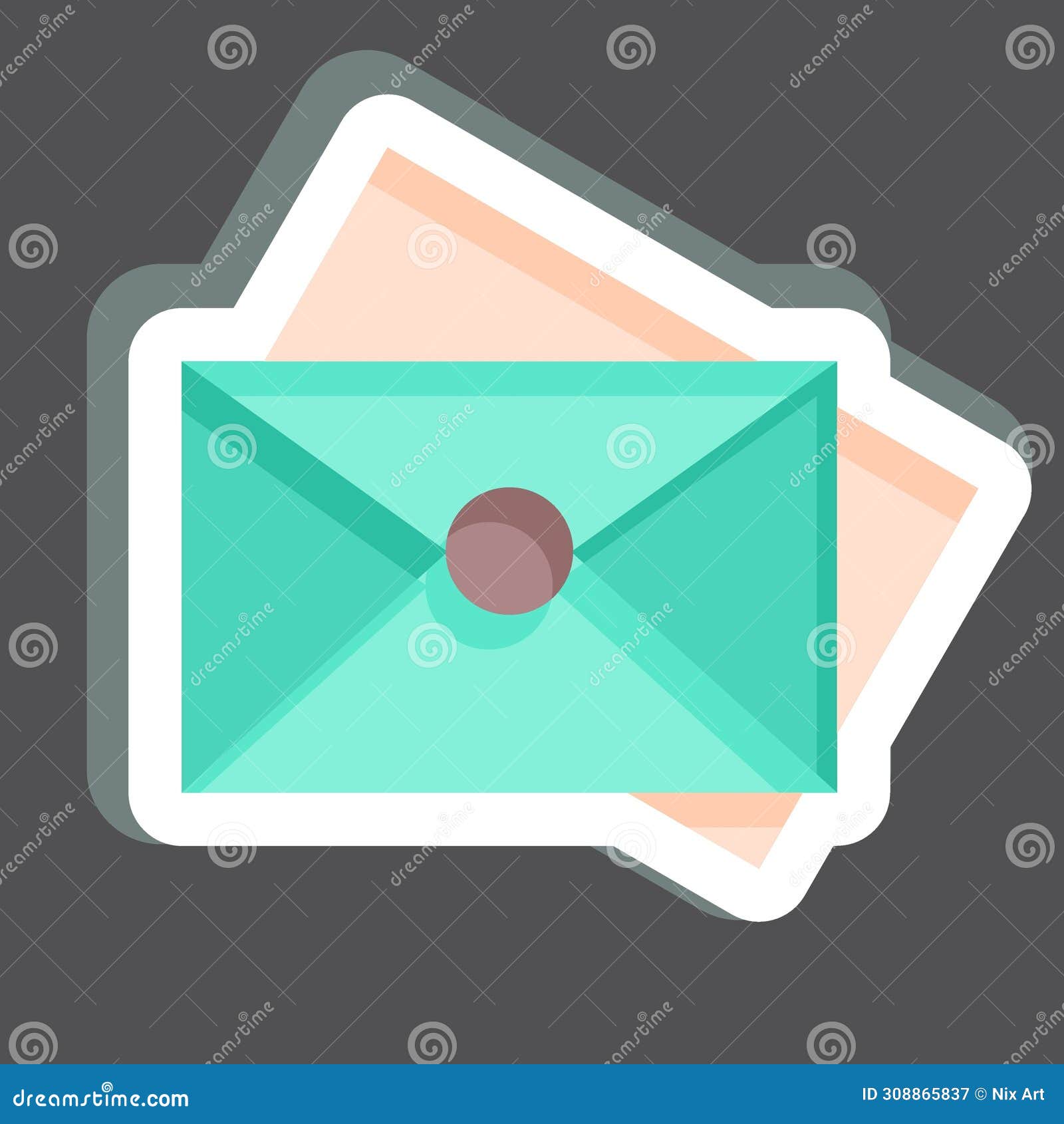 Sticker Post. Related To Post Office Symbol. Simple Design Editable ...