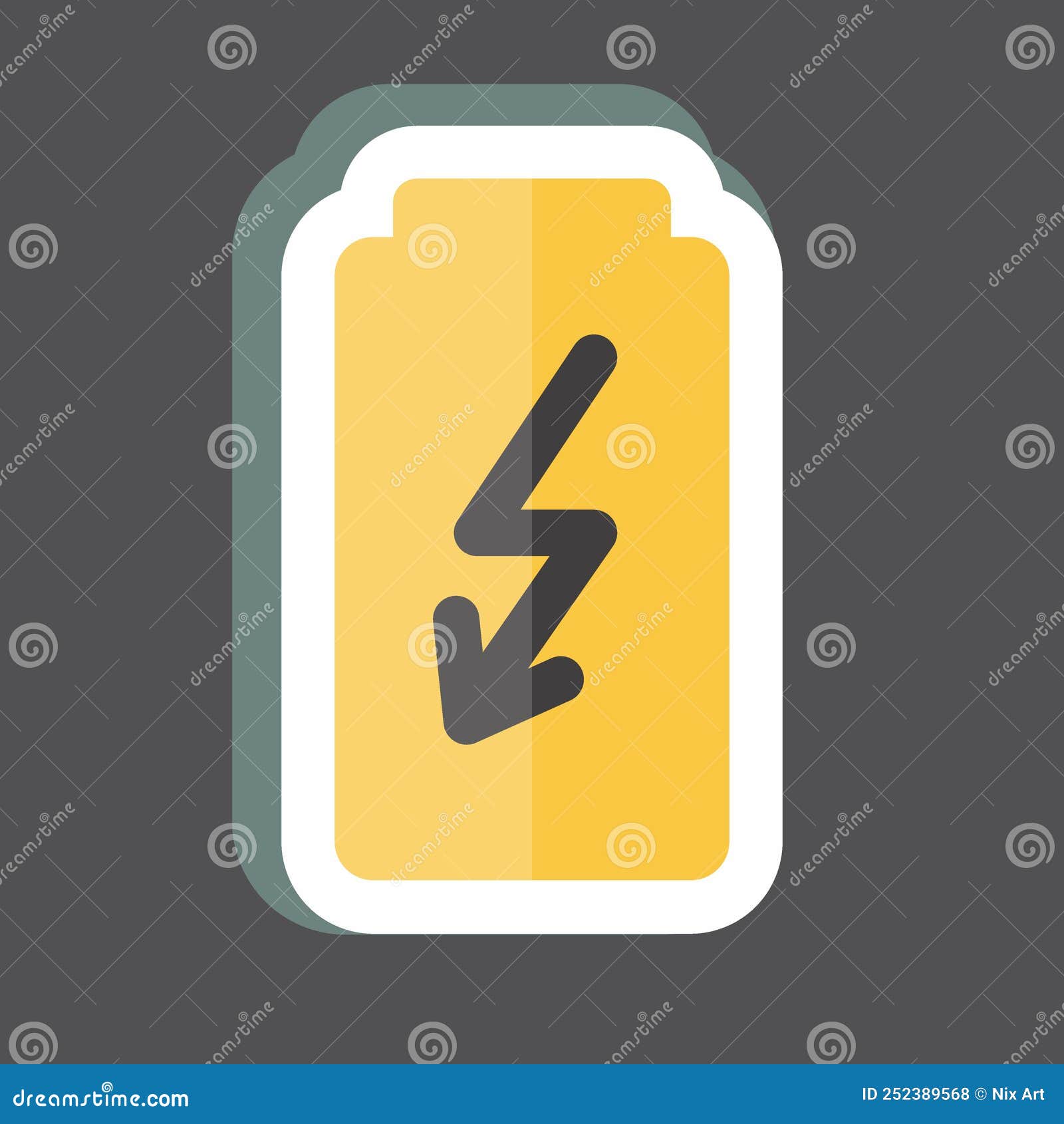 Sticker Power Saving. Suitable for Mobile Apps Symbol. Simple Design ...
