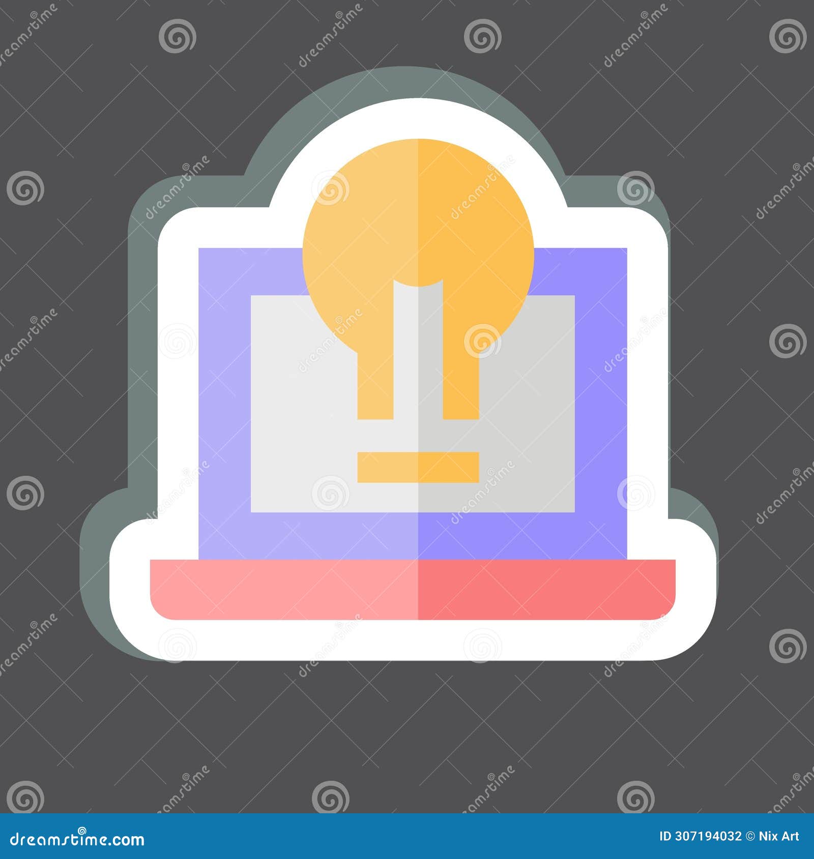 Sticker Presentation. Related To Creative Concept Symbol. Simple Design ...