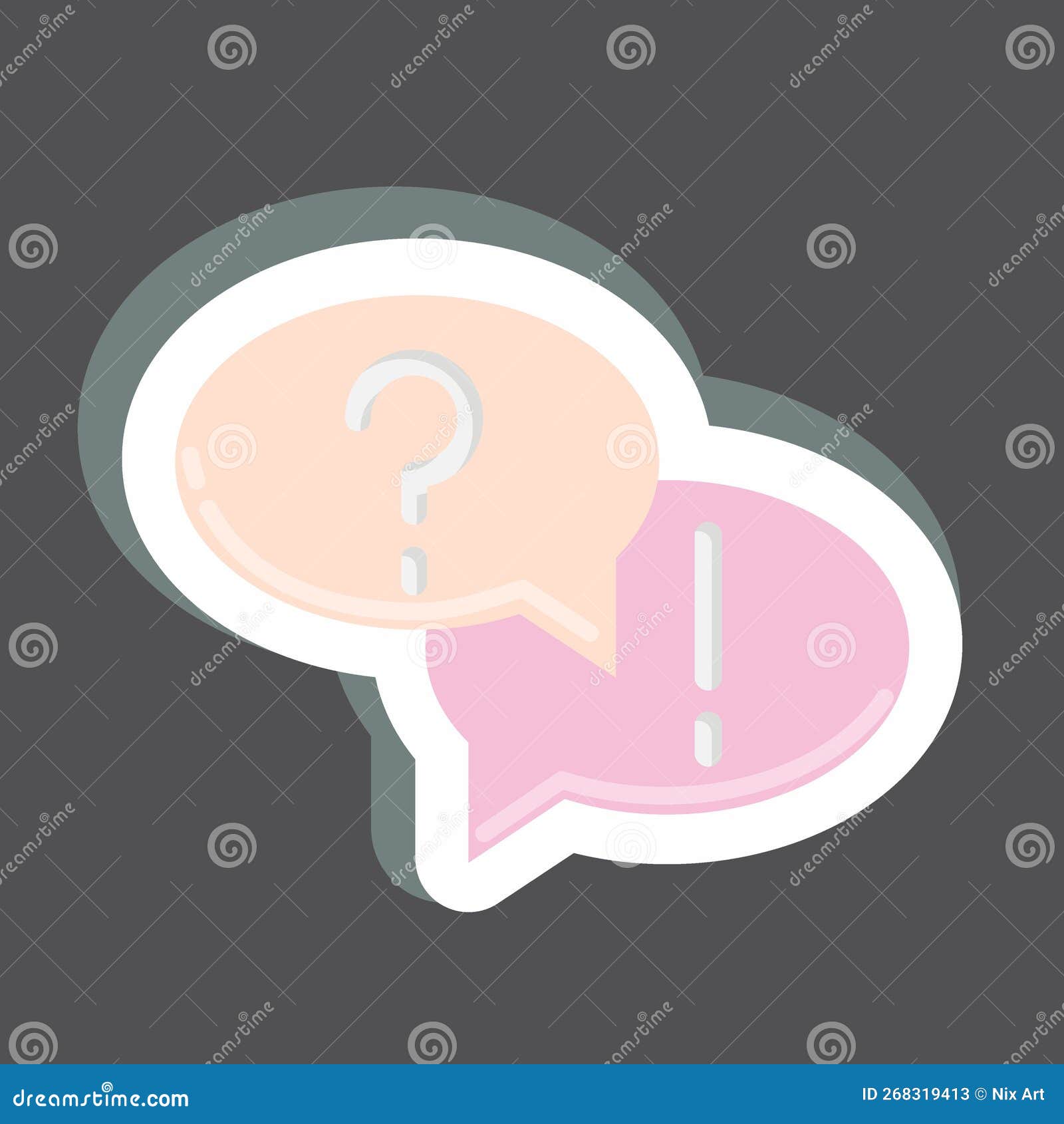 Sticker Question and Answer. Related To Education Symbol. Simple Design ...