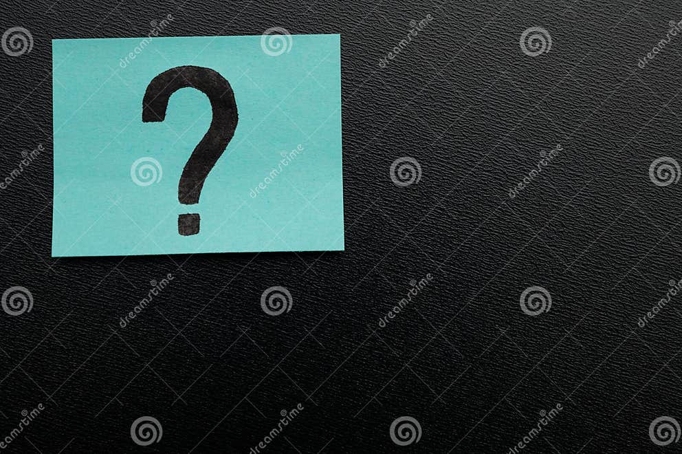 Sticker with a Question Mark on the Board. the Concept is Not Knowledge ...