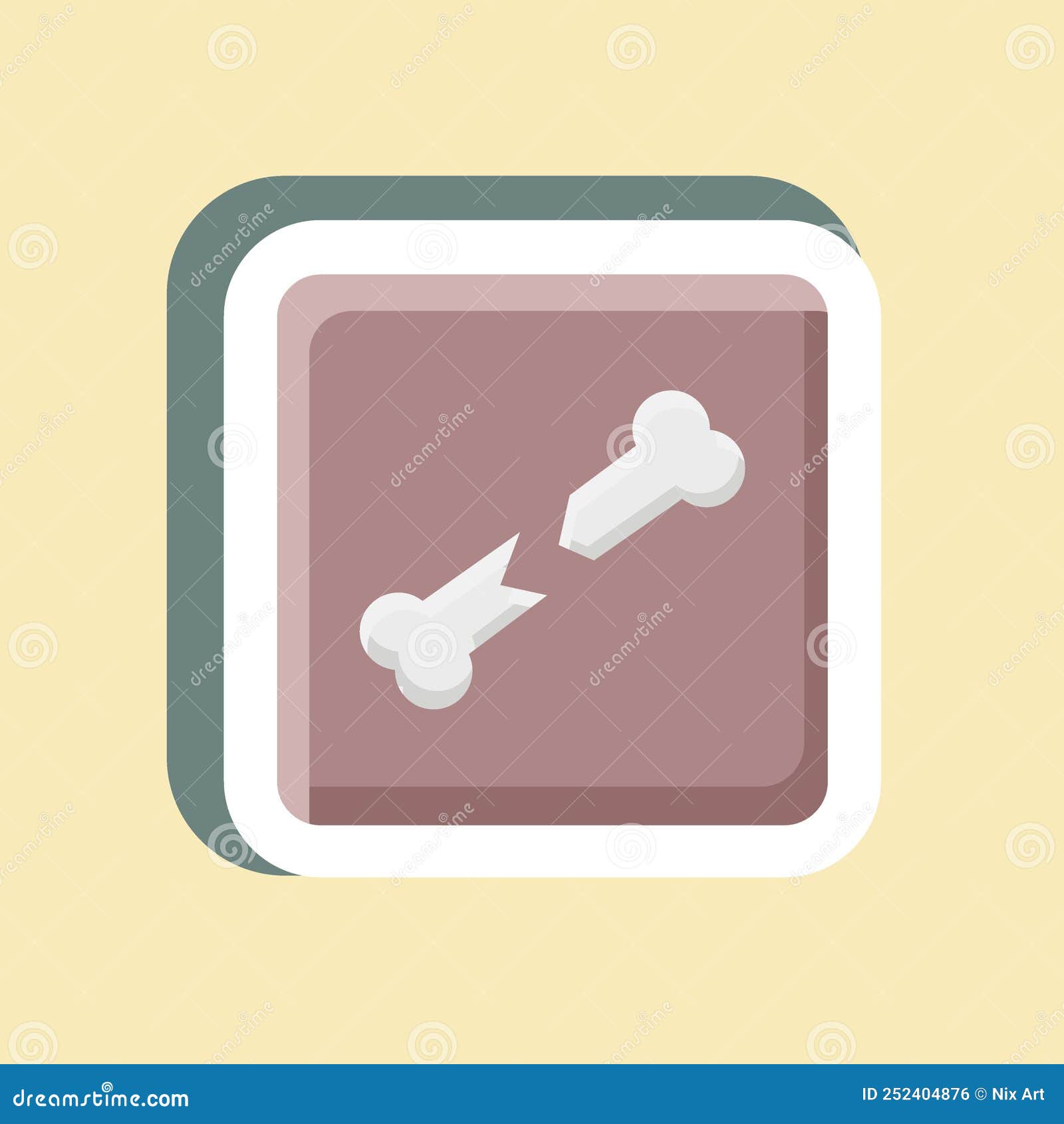 Sticker X Ray. Suitable for Education Symbol. Simple Design Editable ...