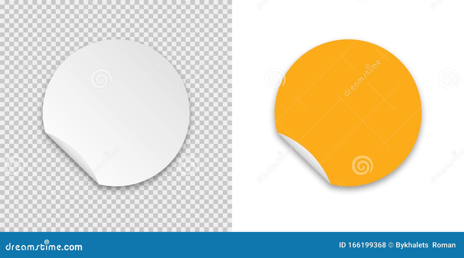 Sticker Realistic Template With Sticker On Transparent Background ...