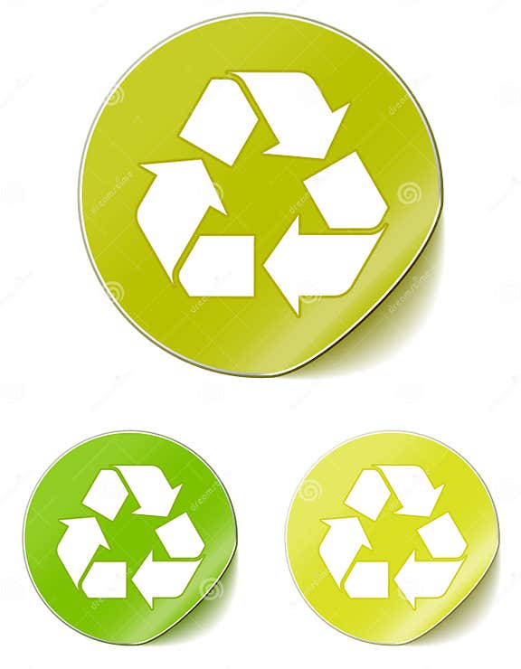 Sticker recycle stock vector. Illustration of paper, recycling - 14821551