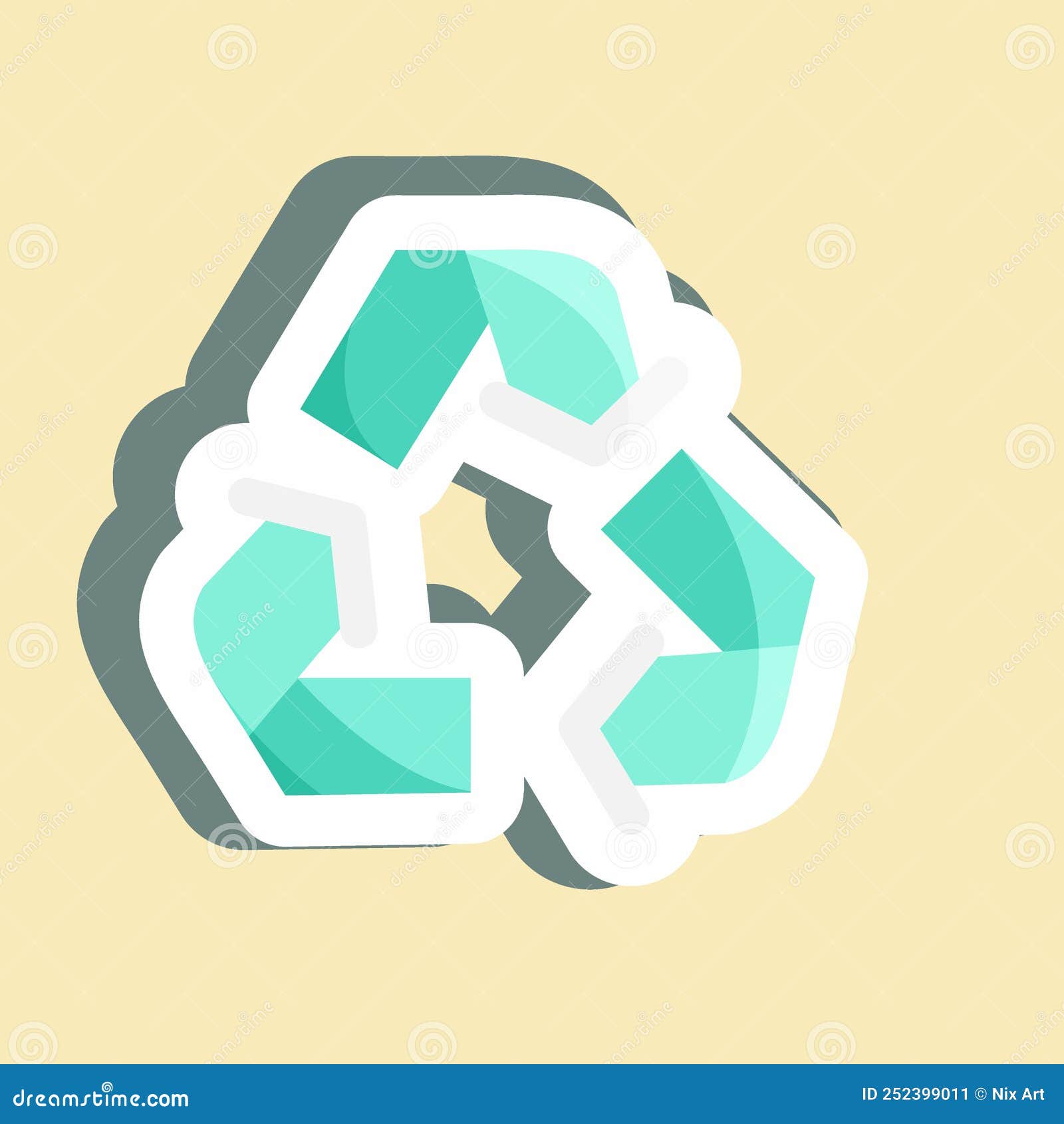 Sticker Recycling. Suitable for Education Symbol. Simple Design ...