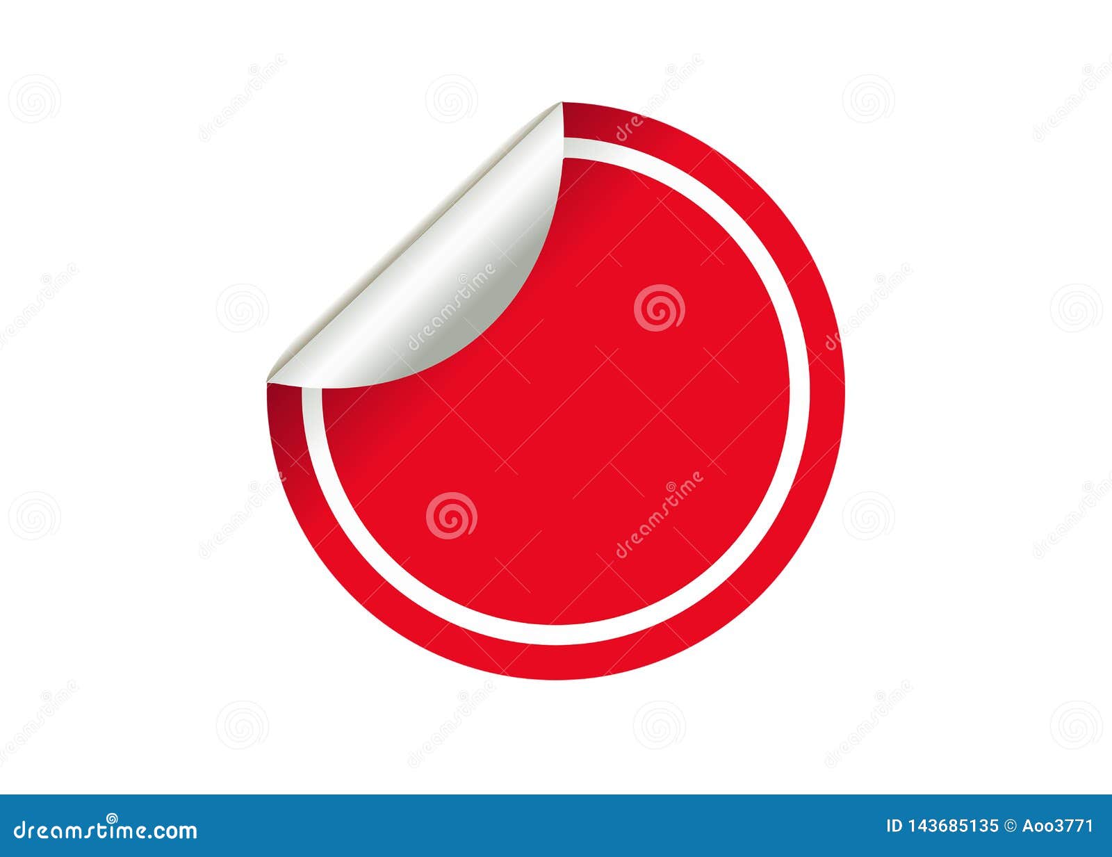 Sticker red stock illustration. Illustration of banner - 143685135
