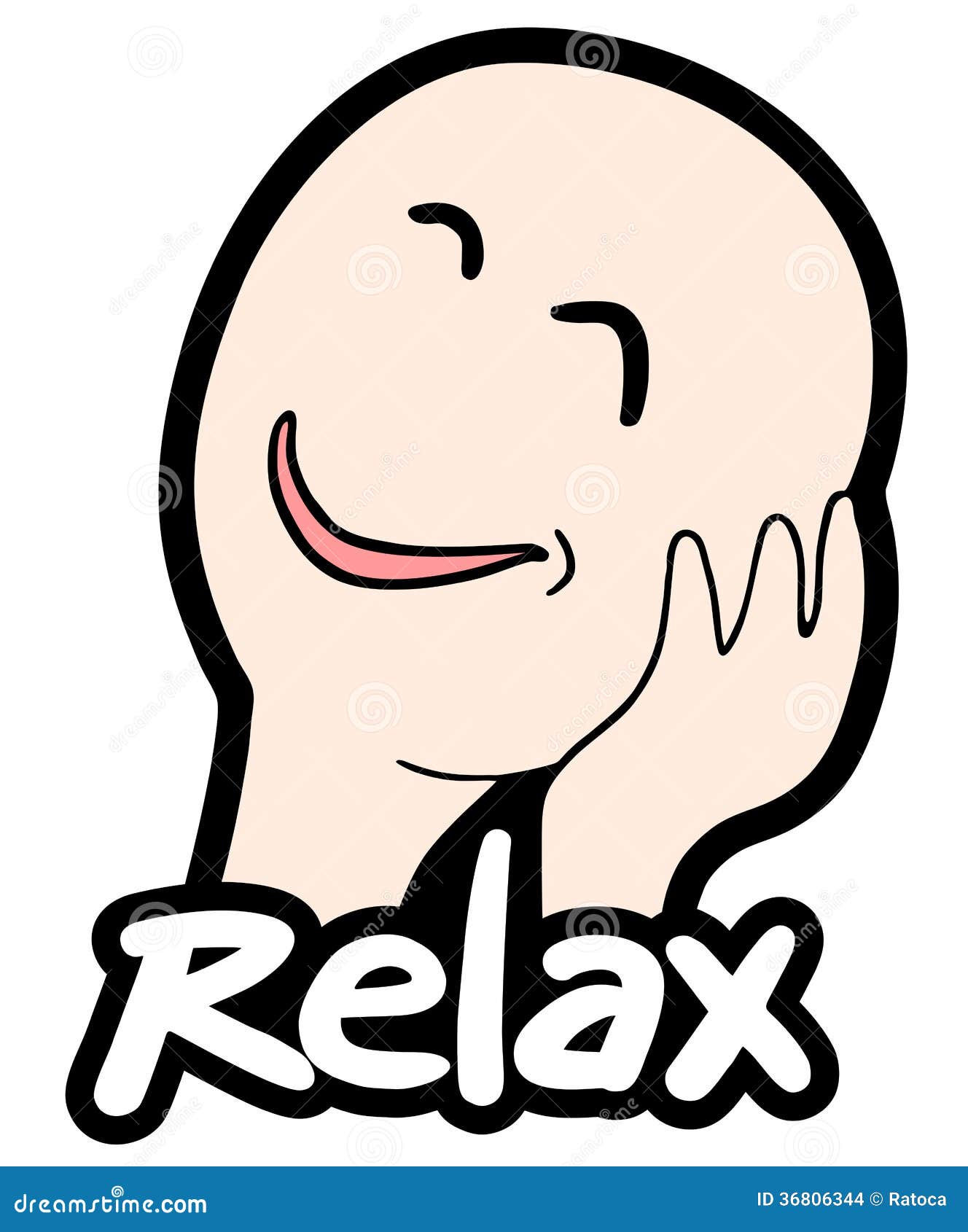 Sticker relax stock vector. Illustration of tiredness - 36806344
