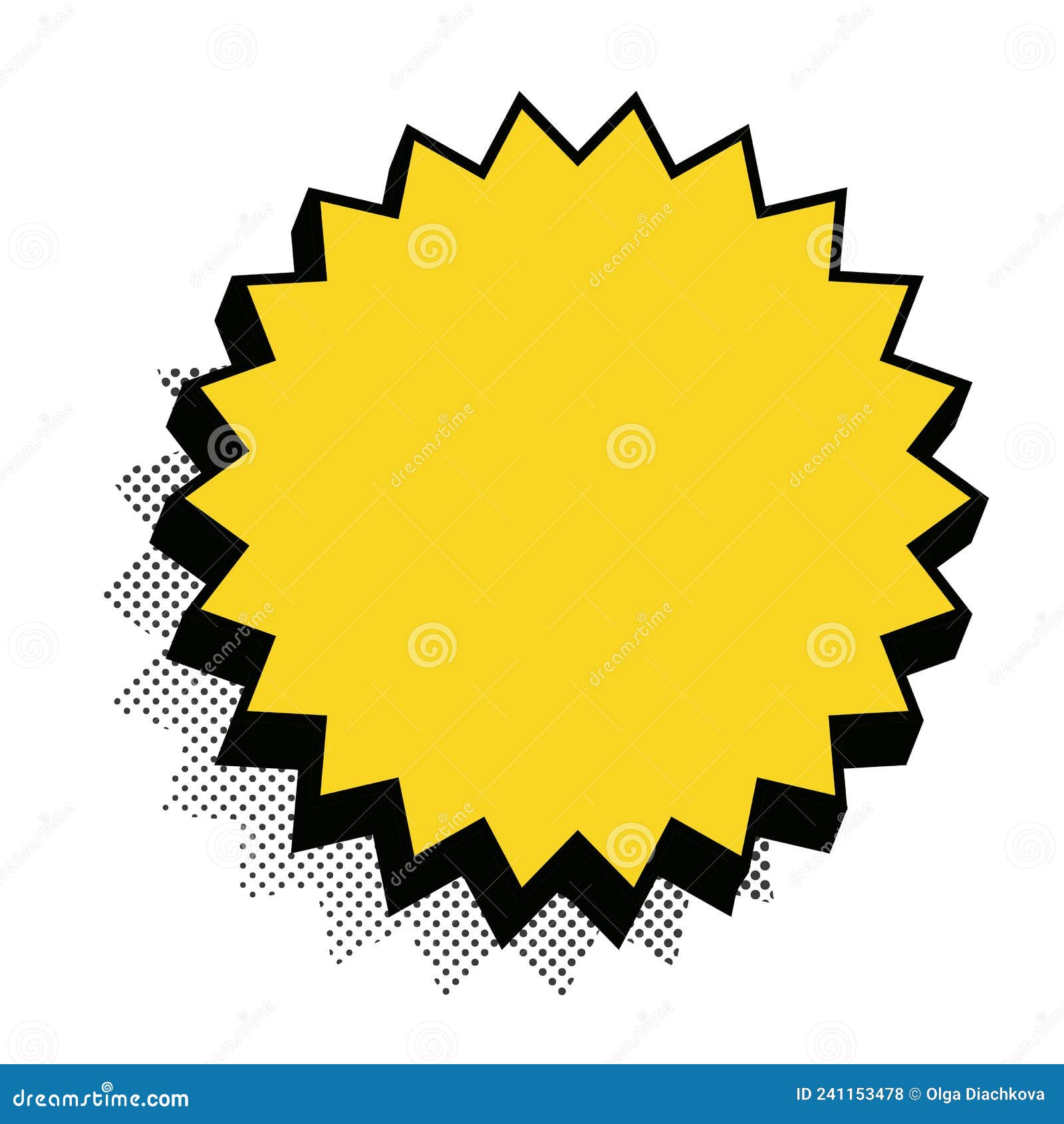 Sticker Retro Style Yellow Color Stock Vector - Illustration of sticker ...
