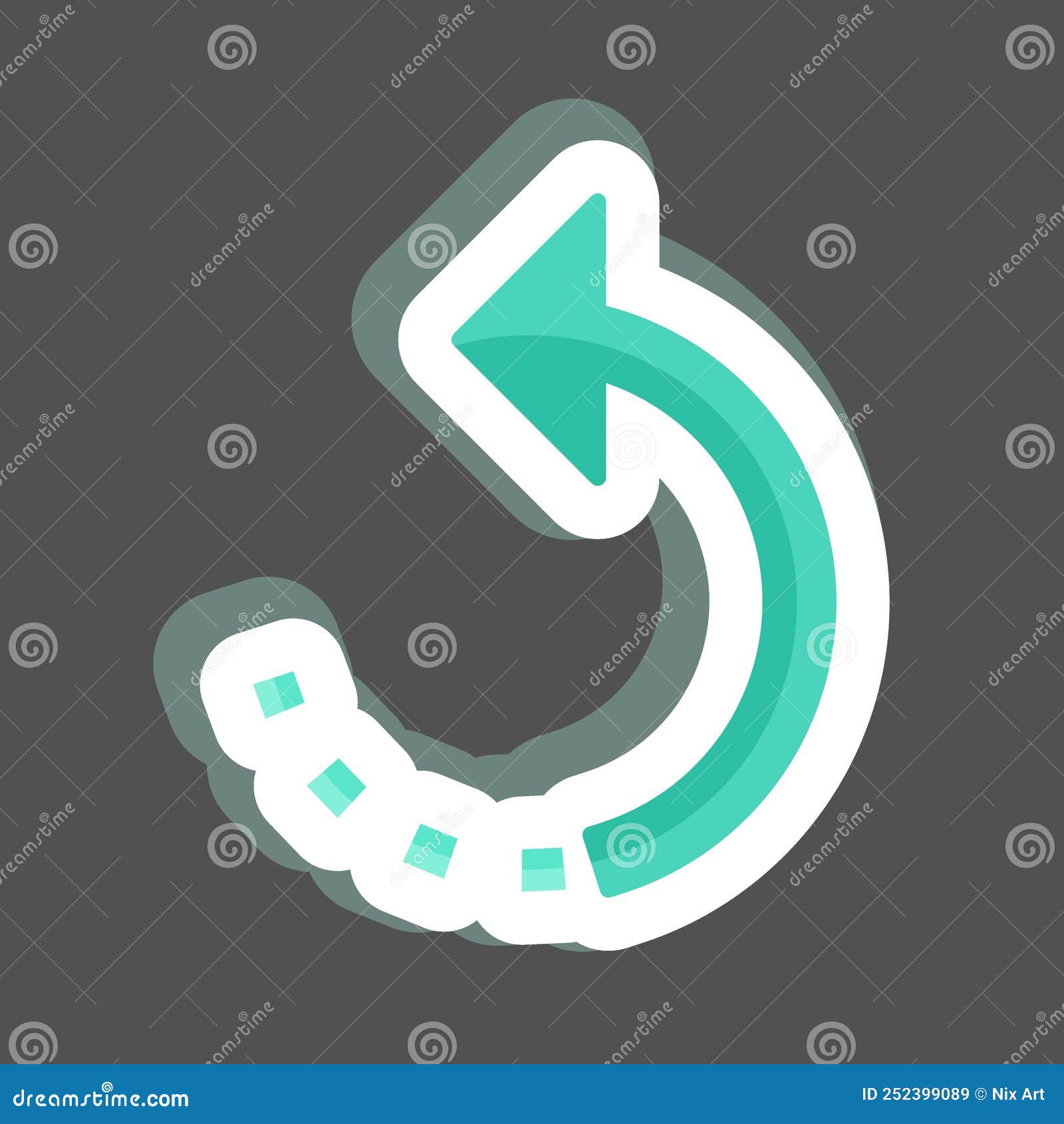 Sticker Rotate Left. Suitable for Photo Editing Symbol. Simple Design ...