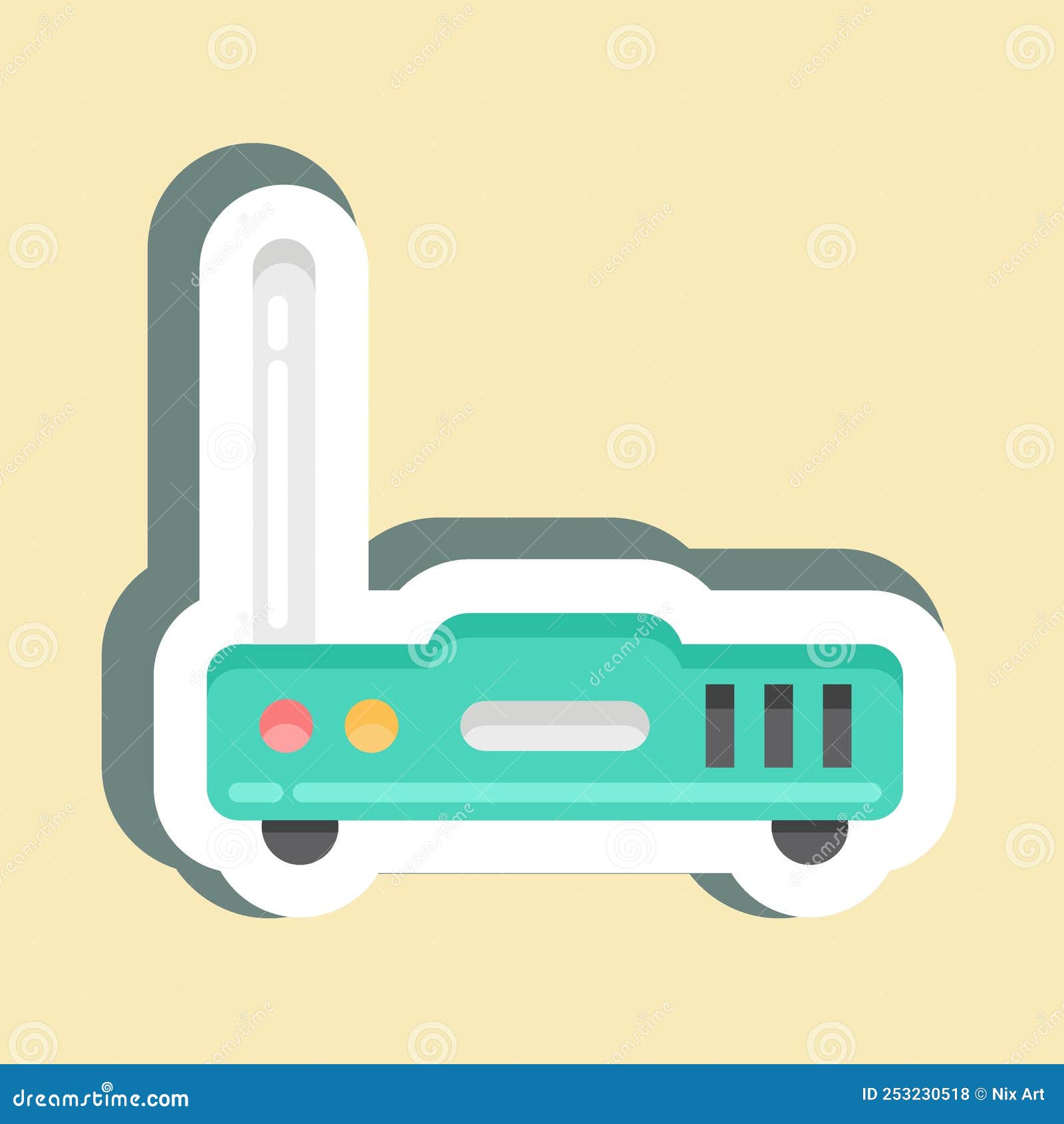 Sticker Router. Suitable for Computer Components Symbol. Simple Design ...
