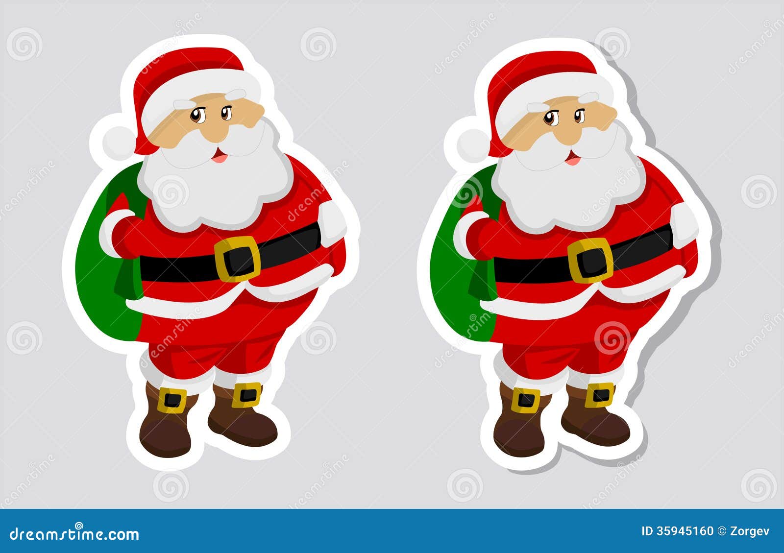 Sticker Santa Claus Cartoon Desing White Background. Generative Ai ...