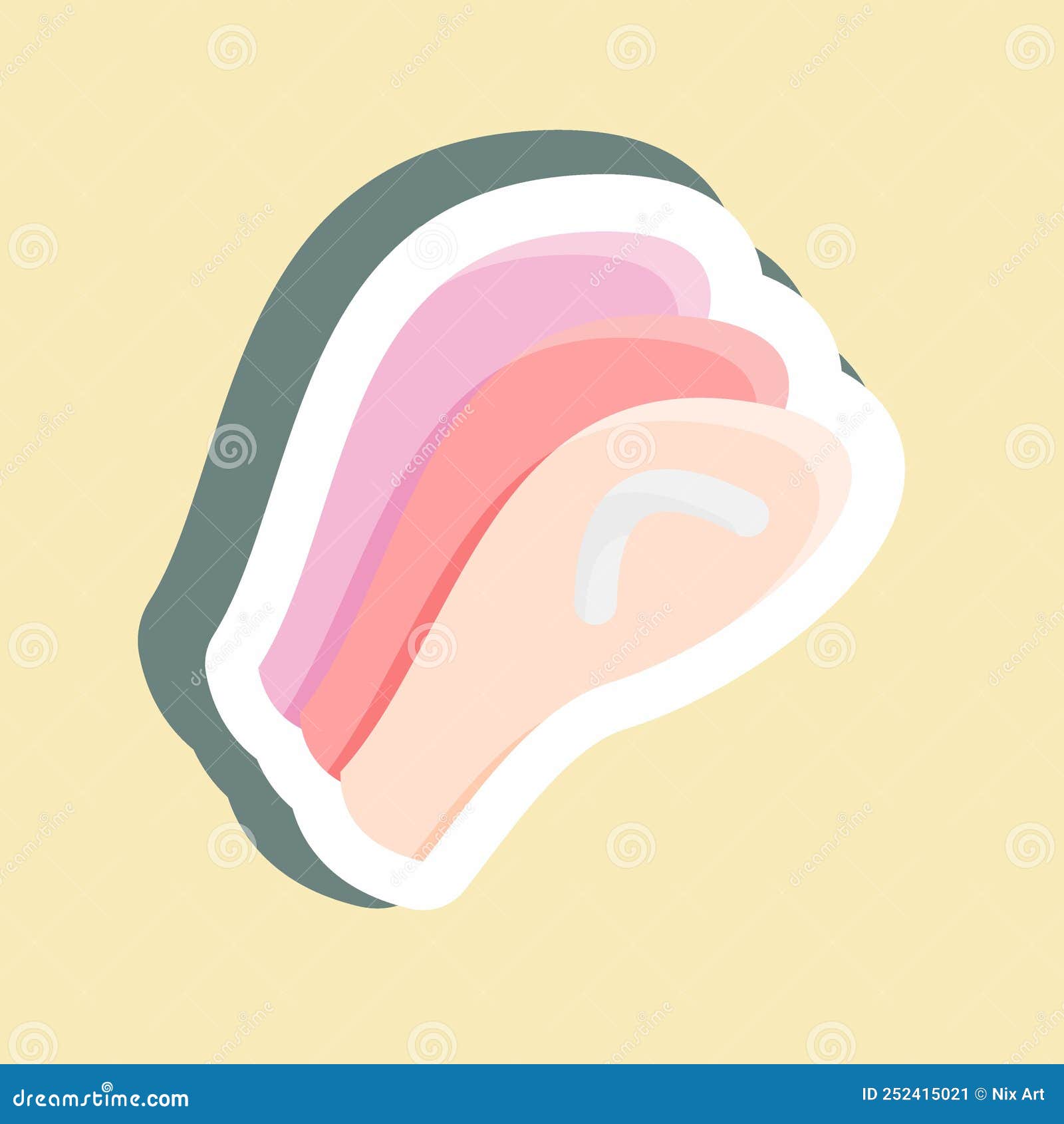 Sticker Sashimi. Suitable for Japanese Symbol. Simple Design Editable ...