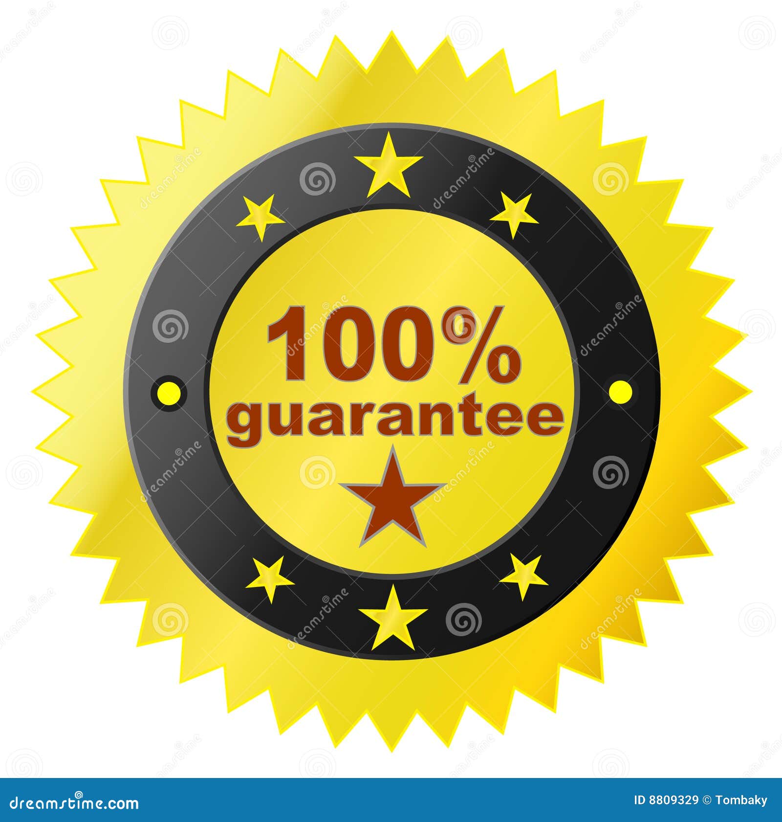 Sticker with Satisfaction Guarantee Stock Vector - Illustration of ...