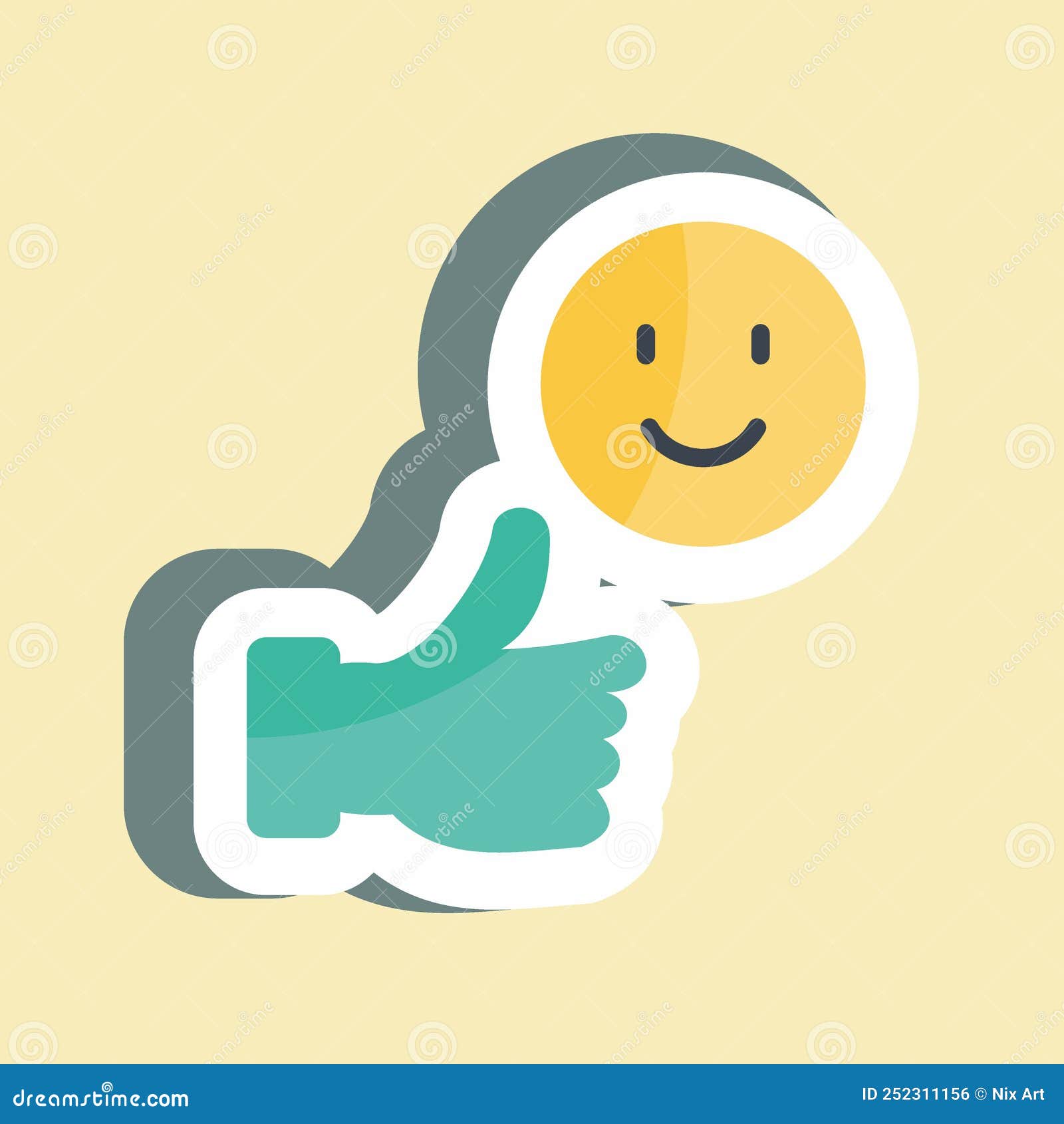 Sticker Satisfaction. Suitable for Feedback Symbol. Simple Design ...