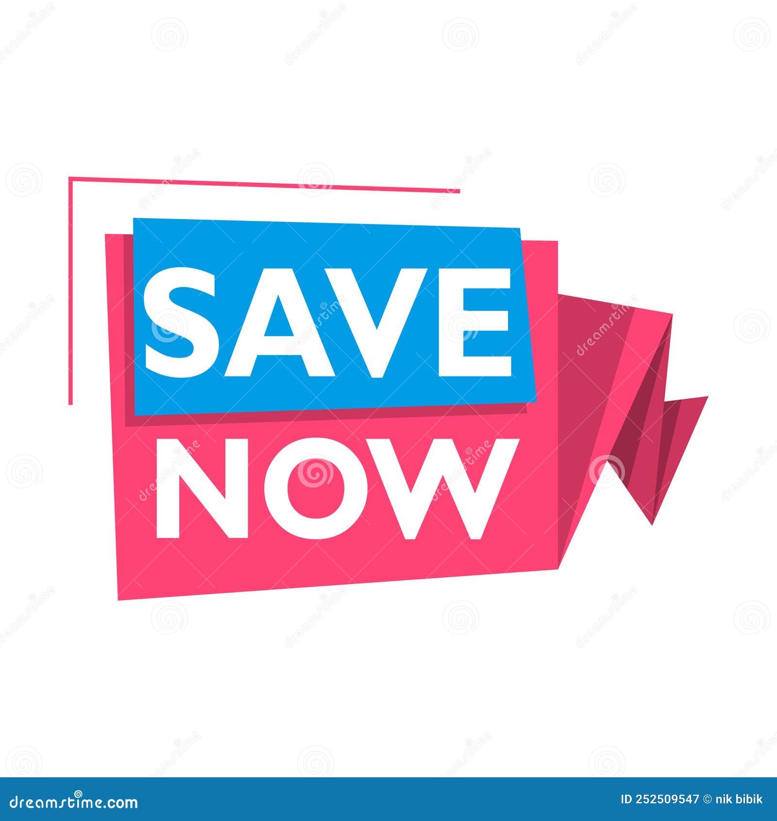 Sticker Save NOW, Vector Illustration Stock Vector - Illustration of ...