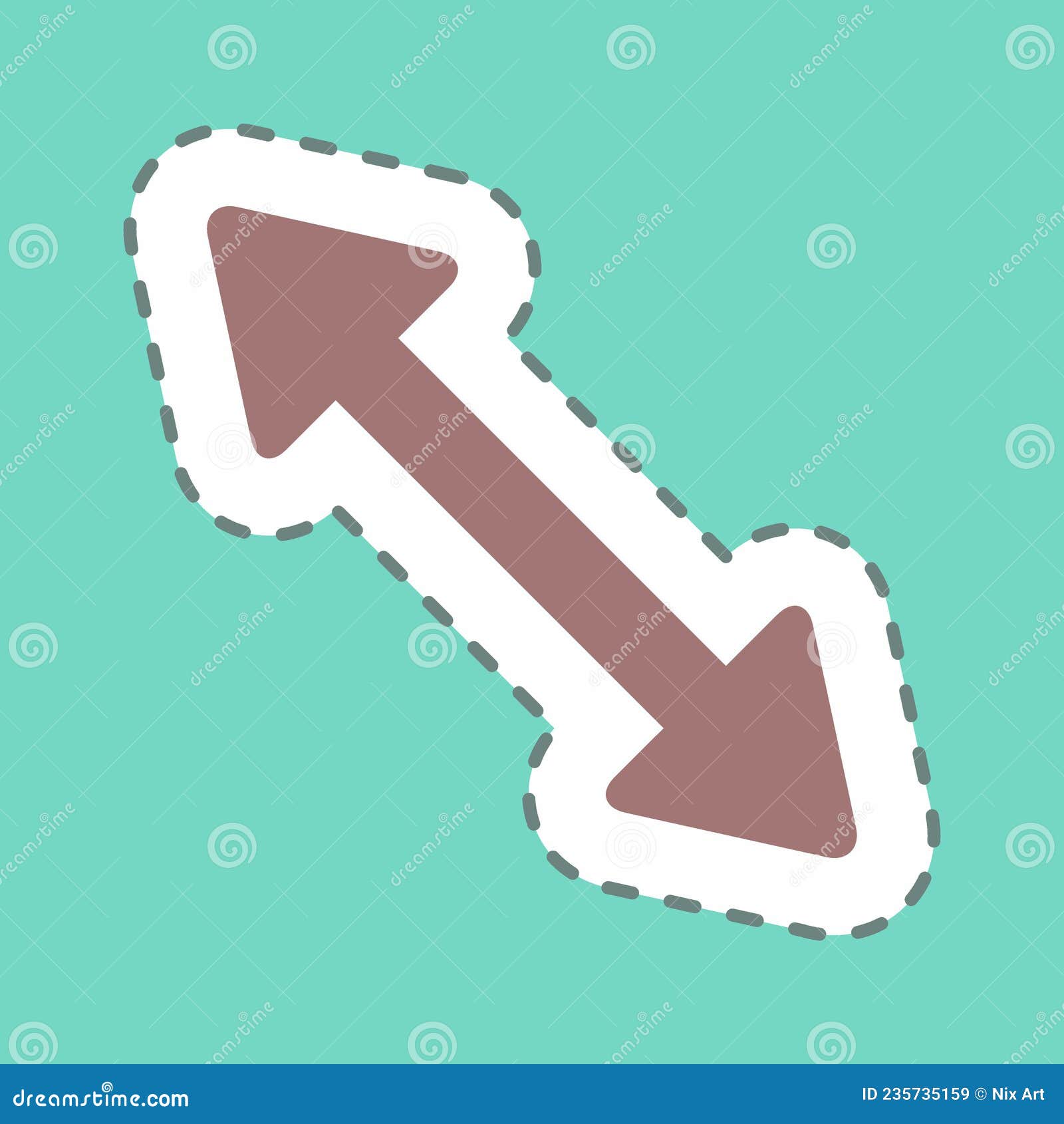 Sticker Scale Left - Line Cut,Simple Illustration,Editable Stroke Stock ...