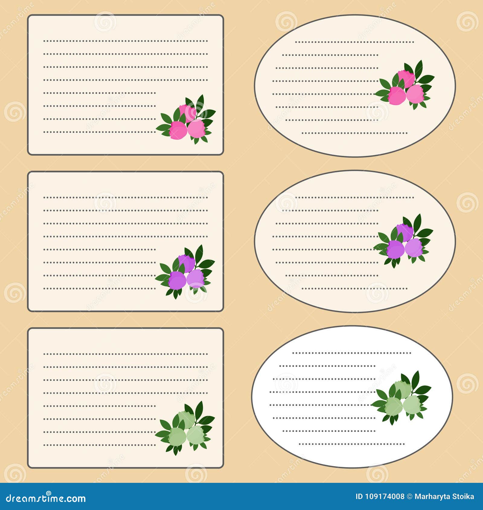 Sticker on a School with Flowers. Stock Vector - Illustration of empty ...