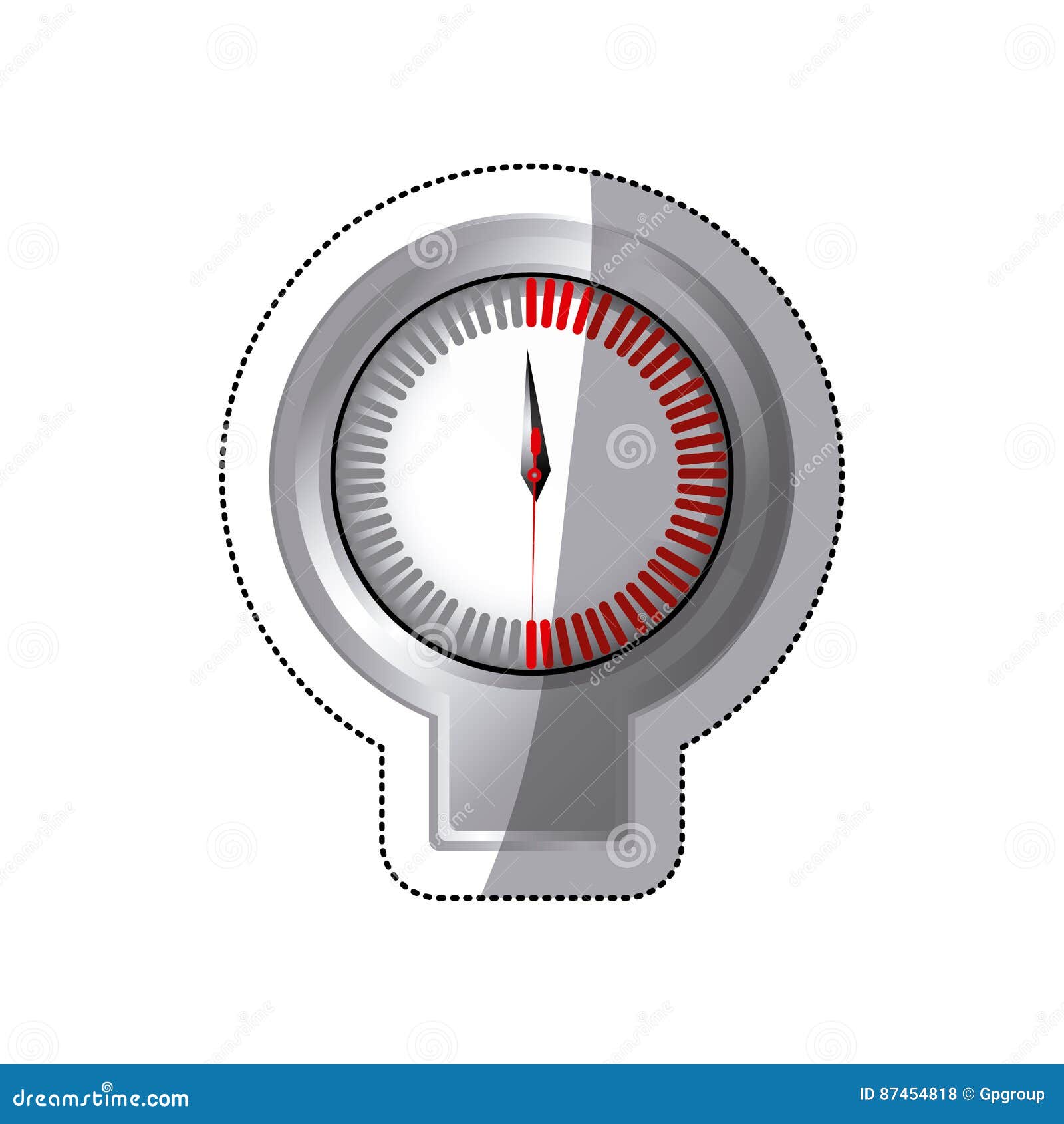 Sticker Screen Stopwatch Timer Counter Icon Royalty-Free Illustration ...